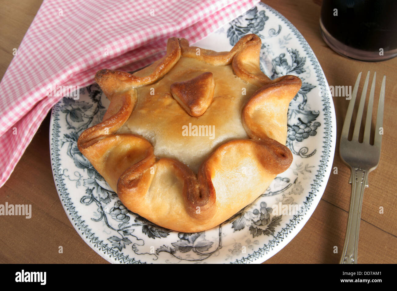 Traditional style British pork pie with handcrafted cold water pastry ...
