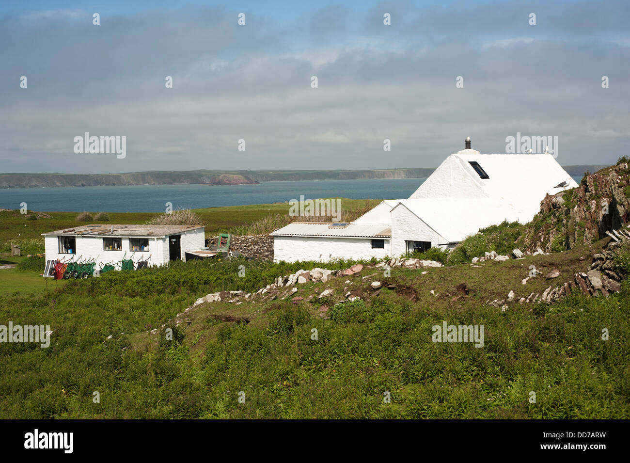 The Farm building, Skokholm Island, South Pembrokeshire, Wales, United ...