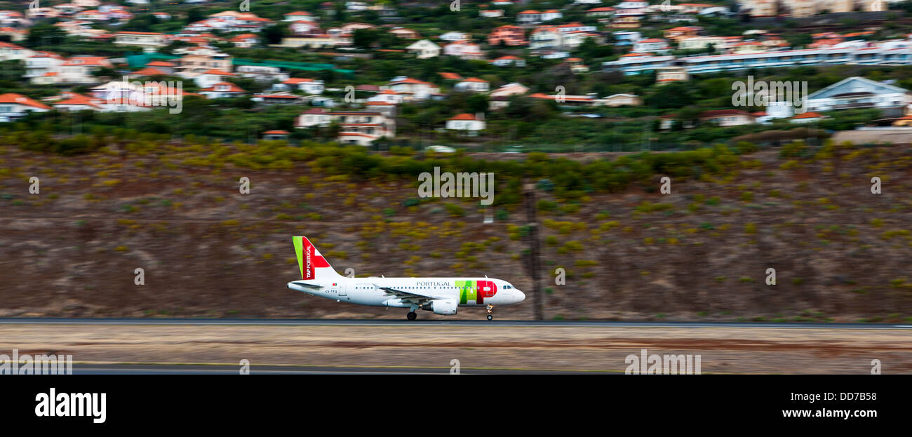 Portugal, View of aircraft at TAP airport Stock Photo - Alamy
