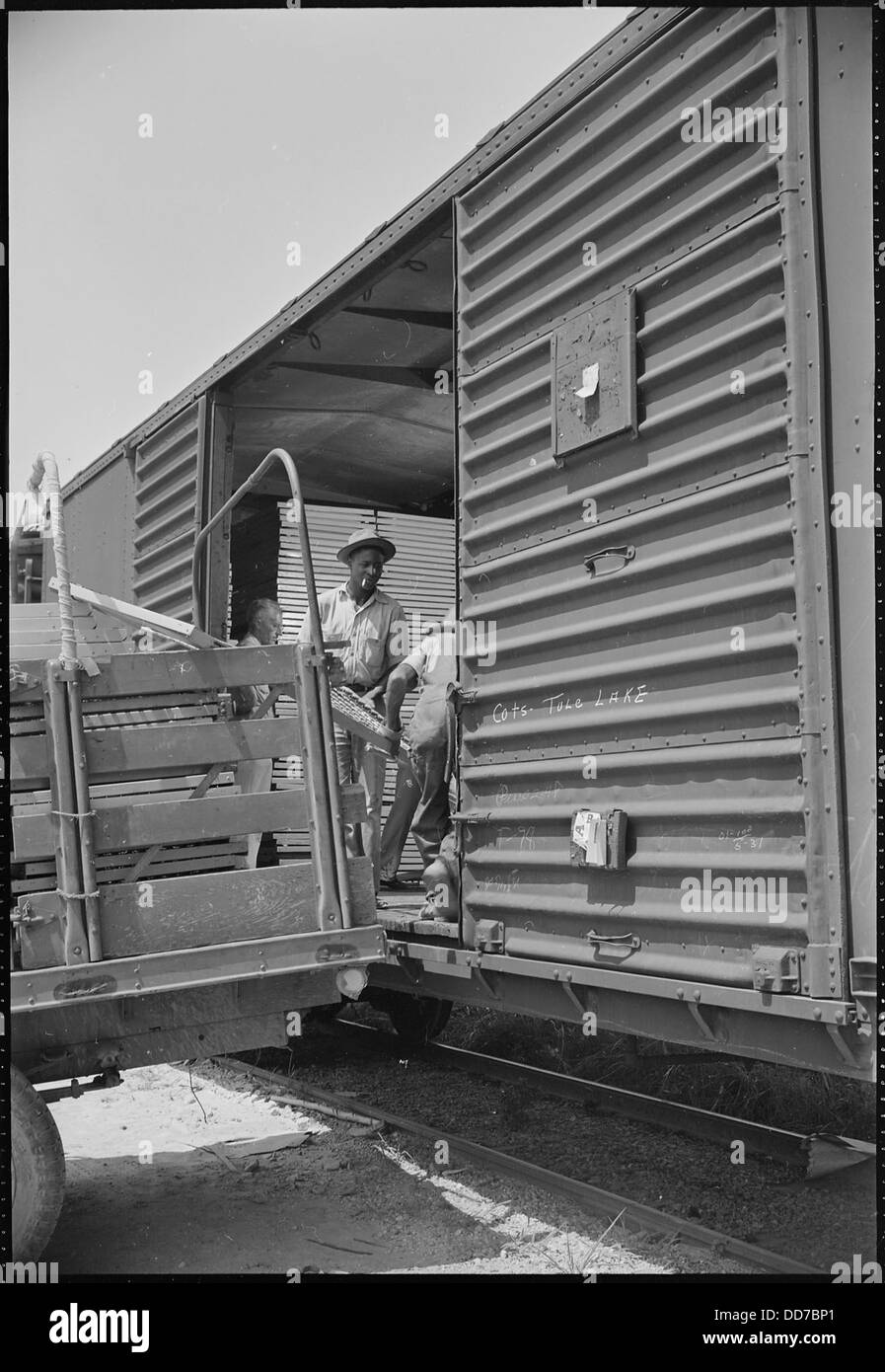 The image depicts the closing of the Jerome Relocation Center in Denson ...