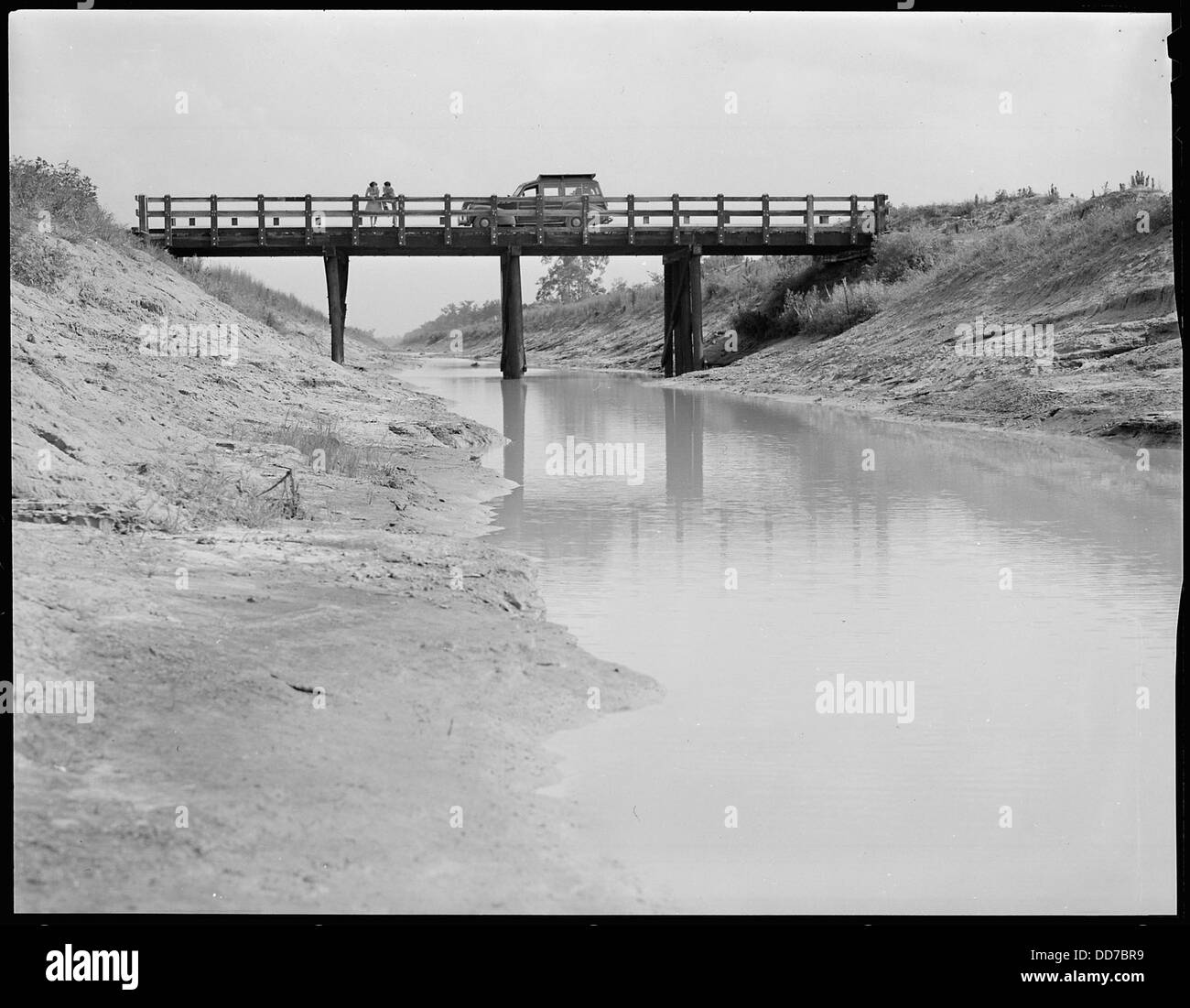 Bridge over a ditch Black and White Stock Photos & Images - Alamy