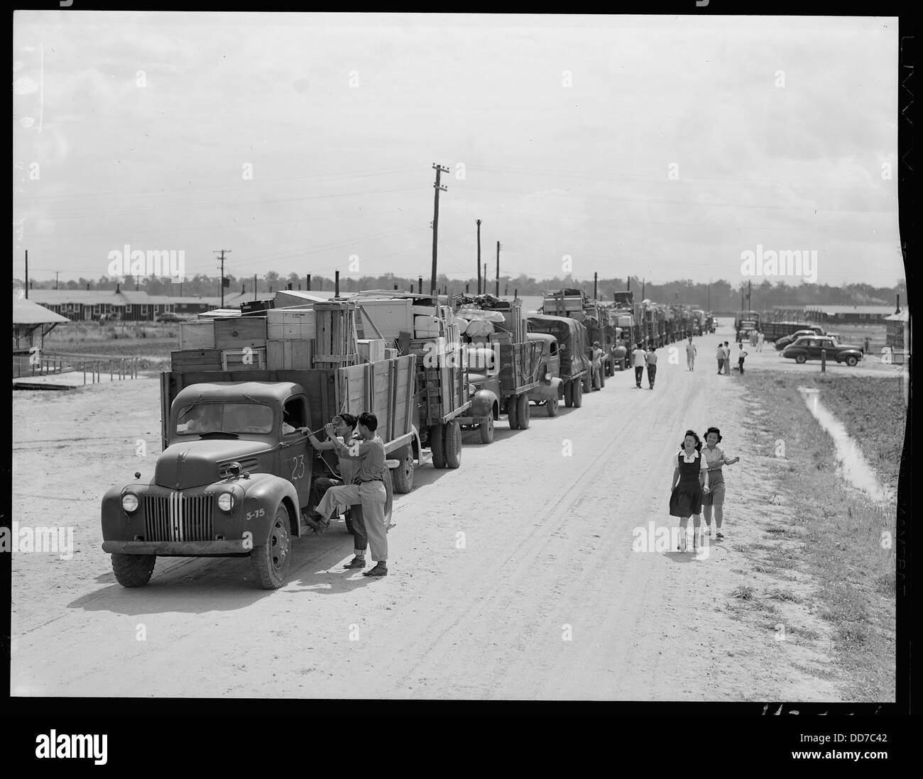 The photograph captures the closing of the Jerome Relocation Center in ...