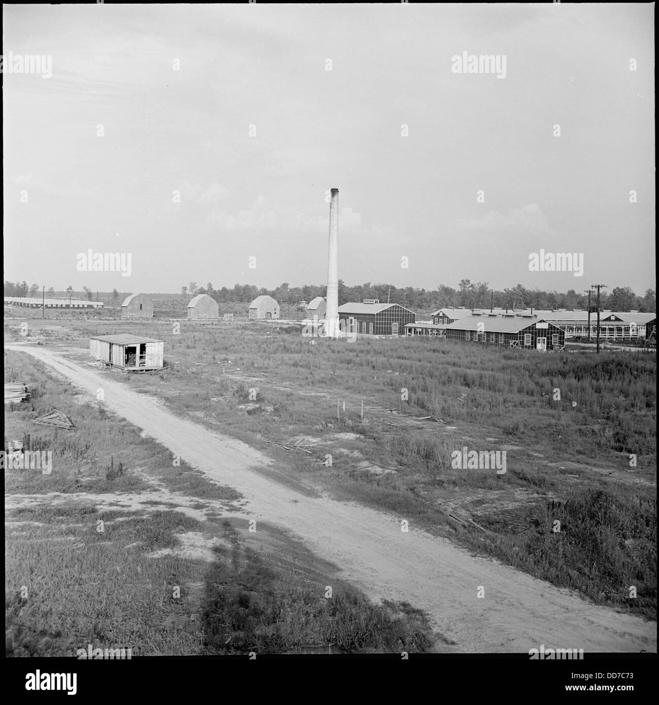 This panoramic photograph depicts the Jerome Relocation Center in ...