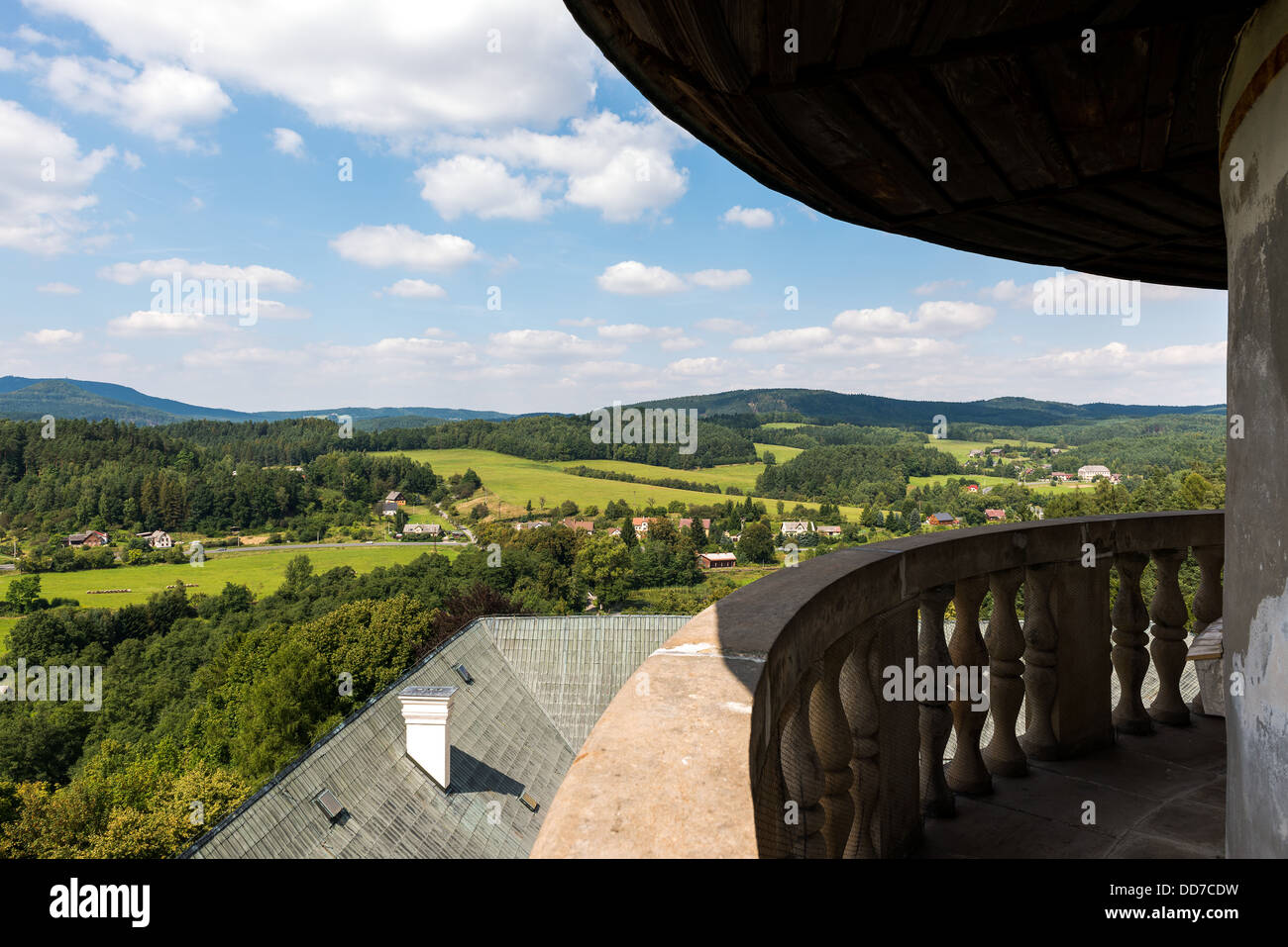 Lemberk, castle, tower, courtyard Stock Photo - Alamy