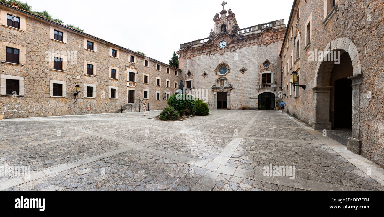 Spain, Majorca, View of Lluc monastery Stock Photo - Alamy