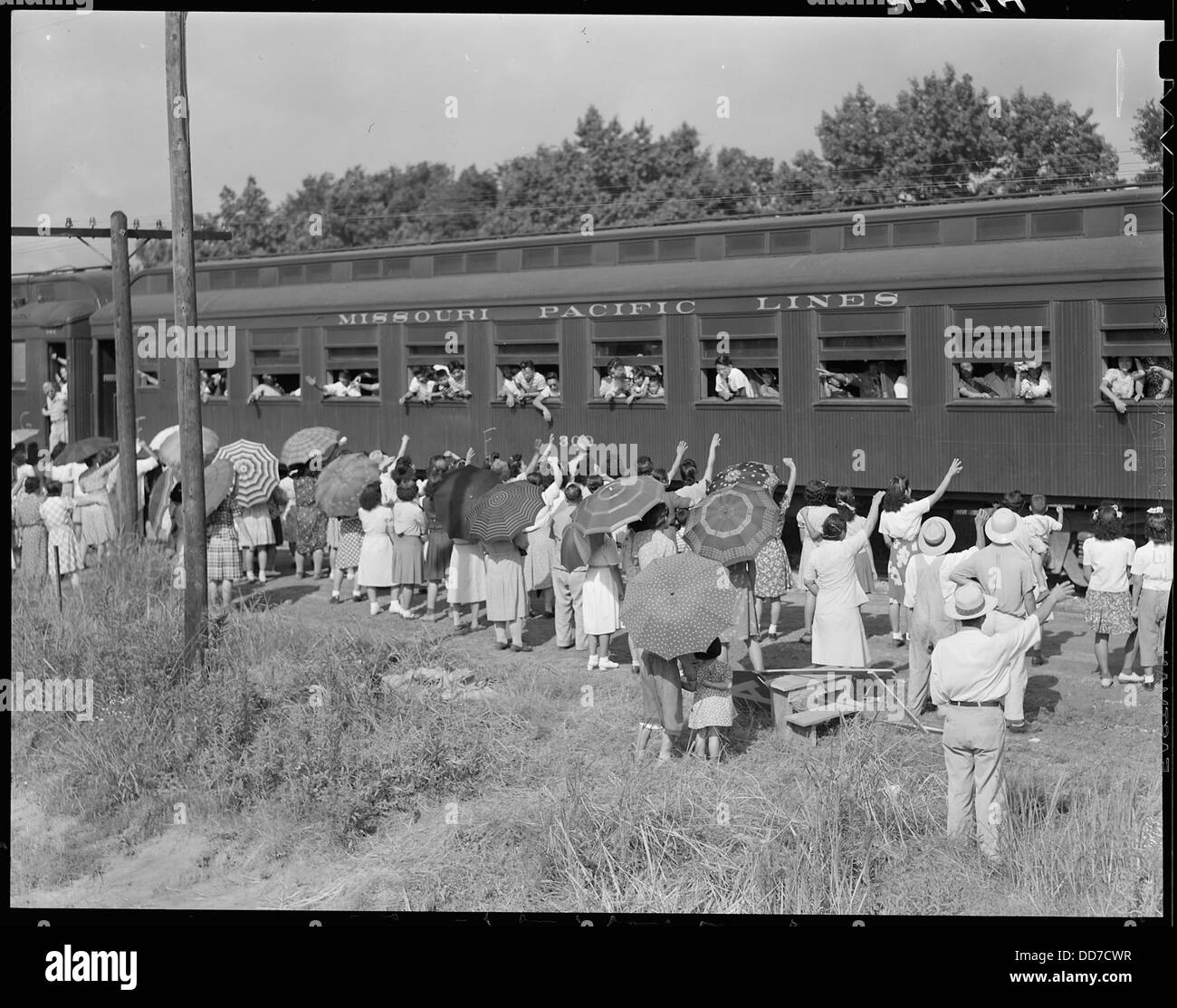 This photograph captures the closing of the Jerome Relocation Center in ...