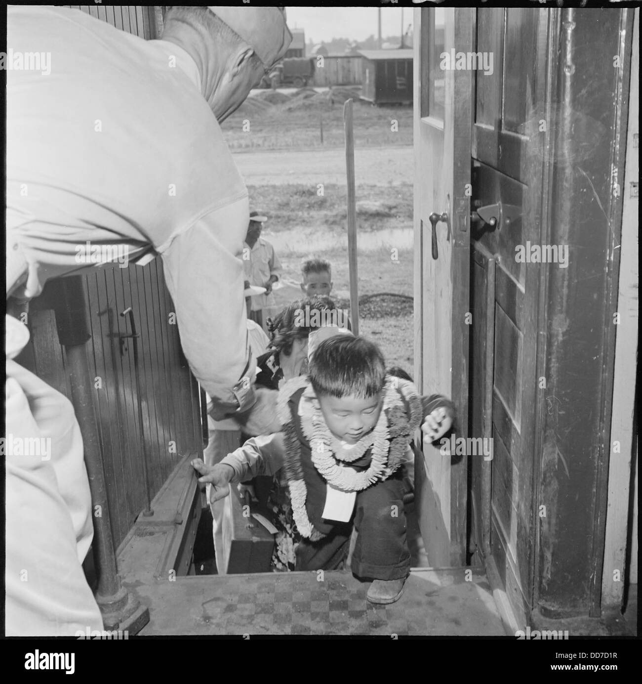 This photograph captures the closing of the Jerome Relocation Center in ...