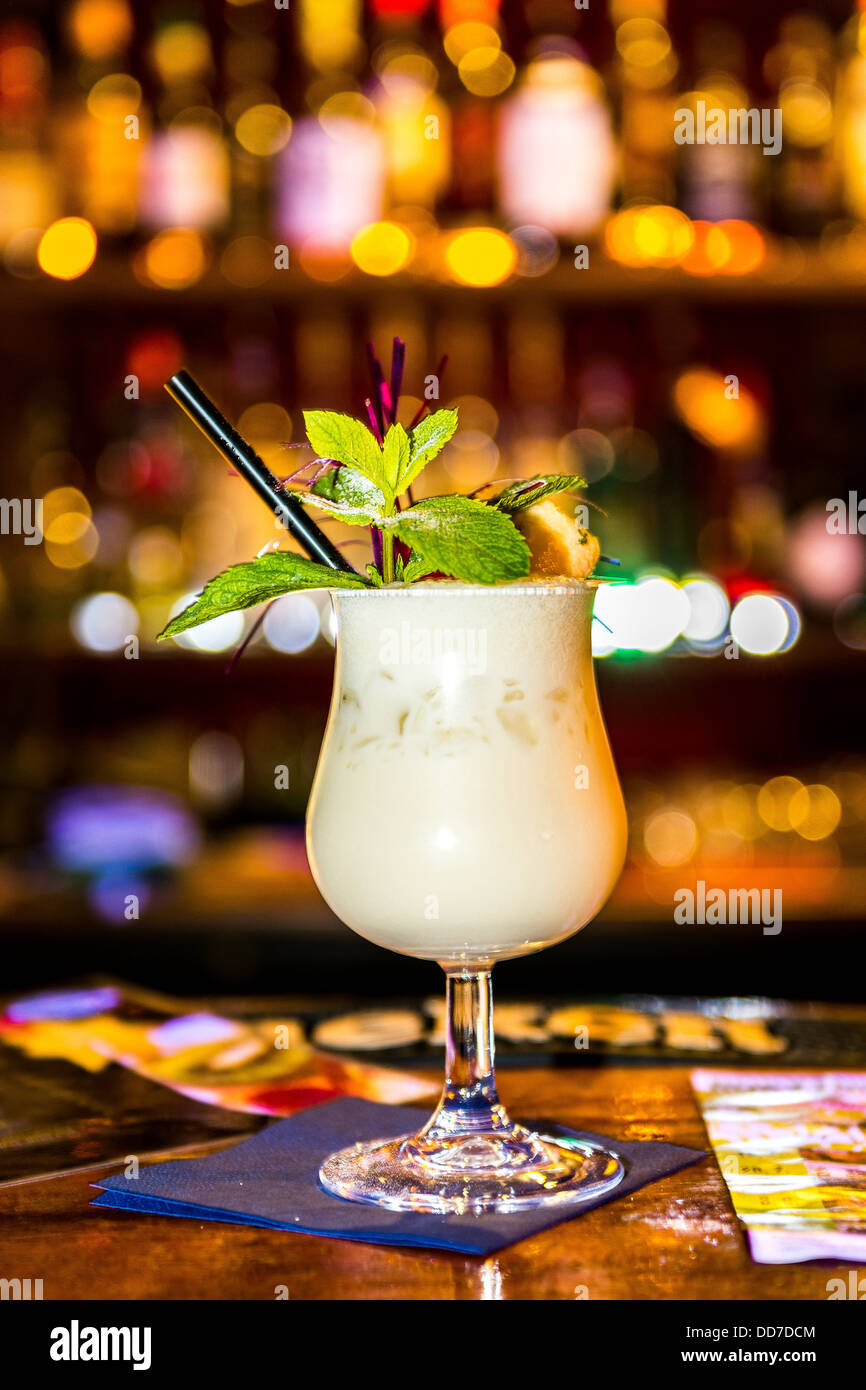 Pina colada, cocktail, bar, alcohol, drink Stock Photo - Alamy