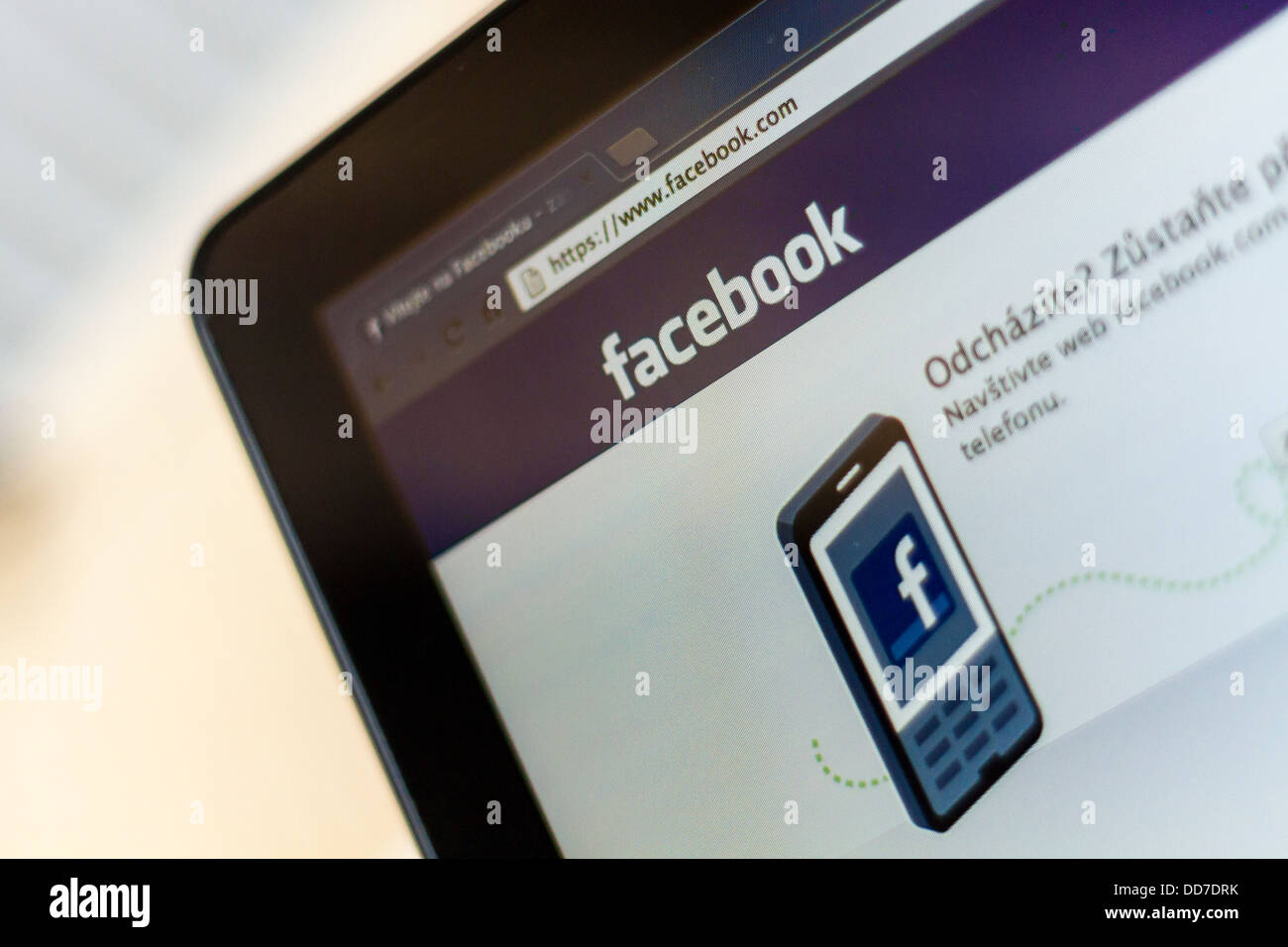 Facebook, computer, screen, logo, browser Stock Photo - Alamy
