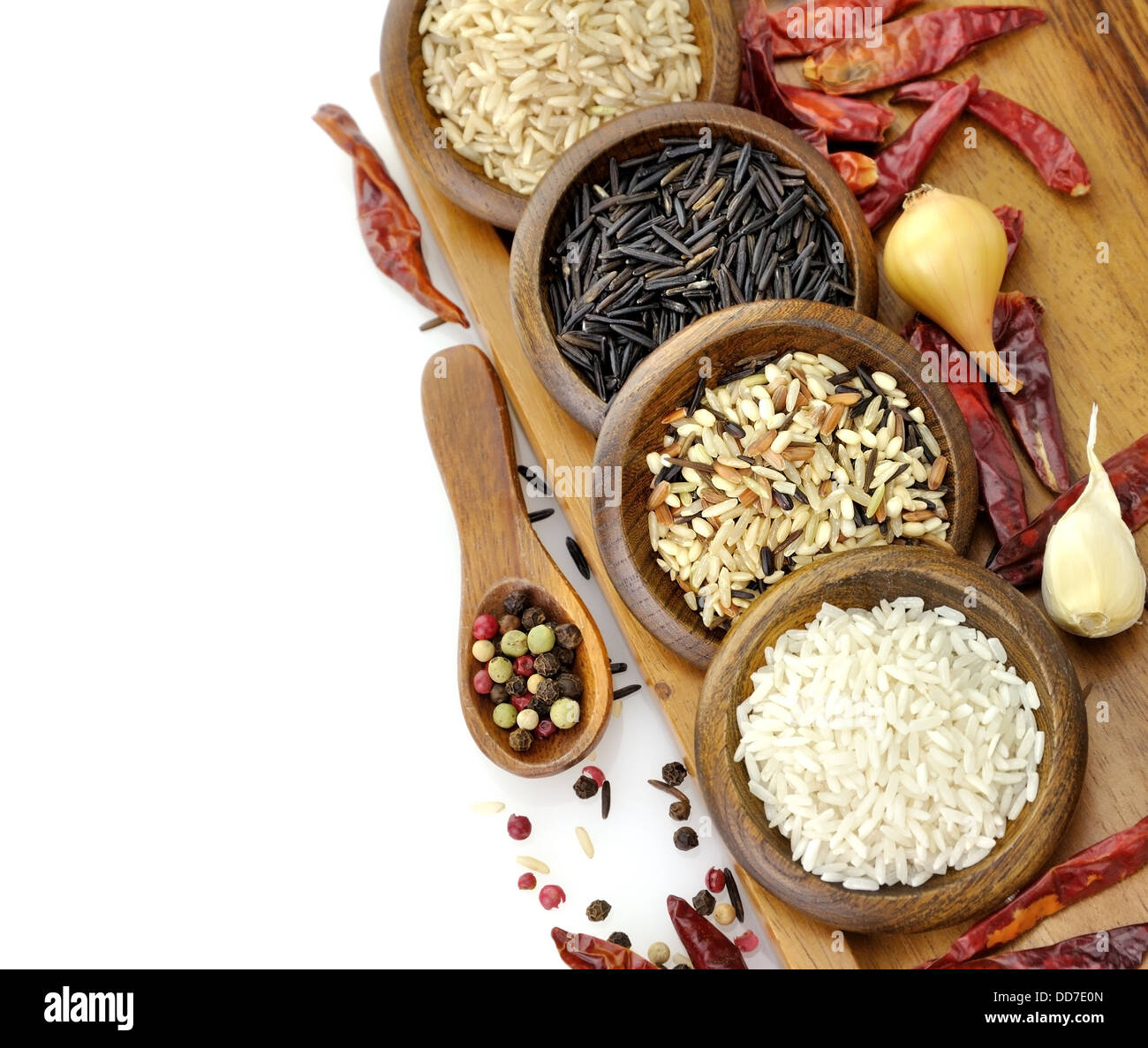 Raw Rice Assortment Stock Photo - Alamy