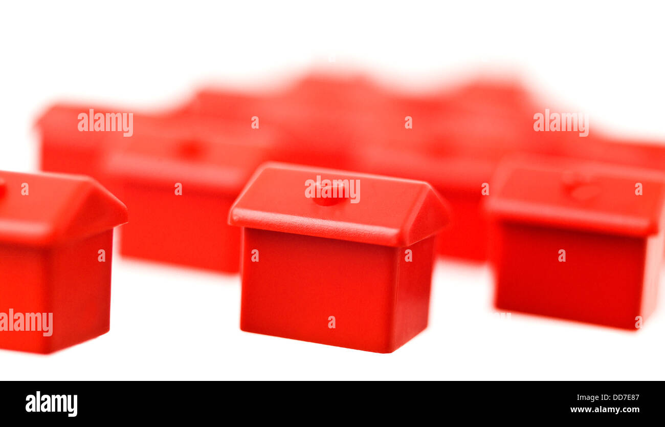 Red Toy House Stock Photo - Alamy