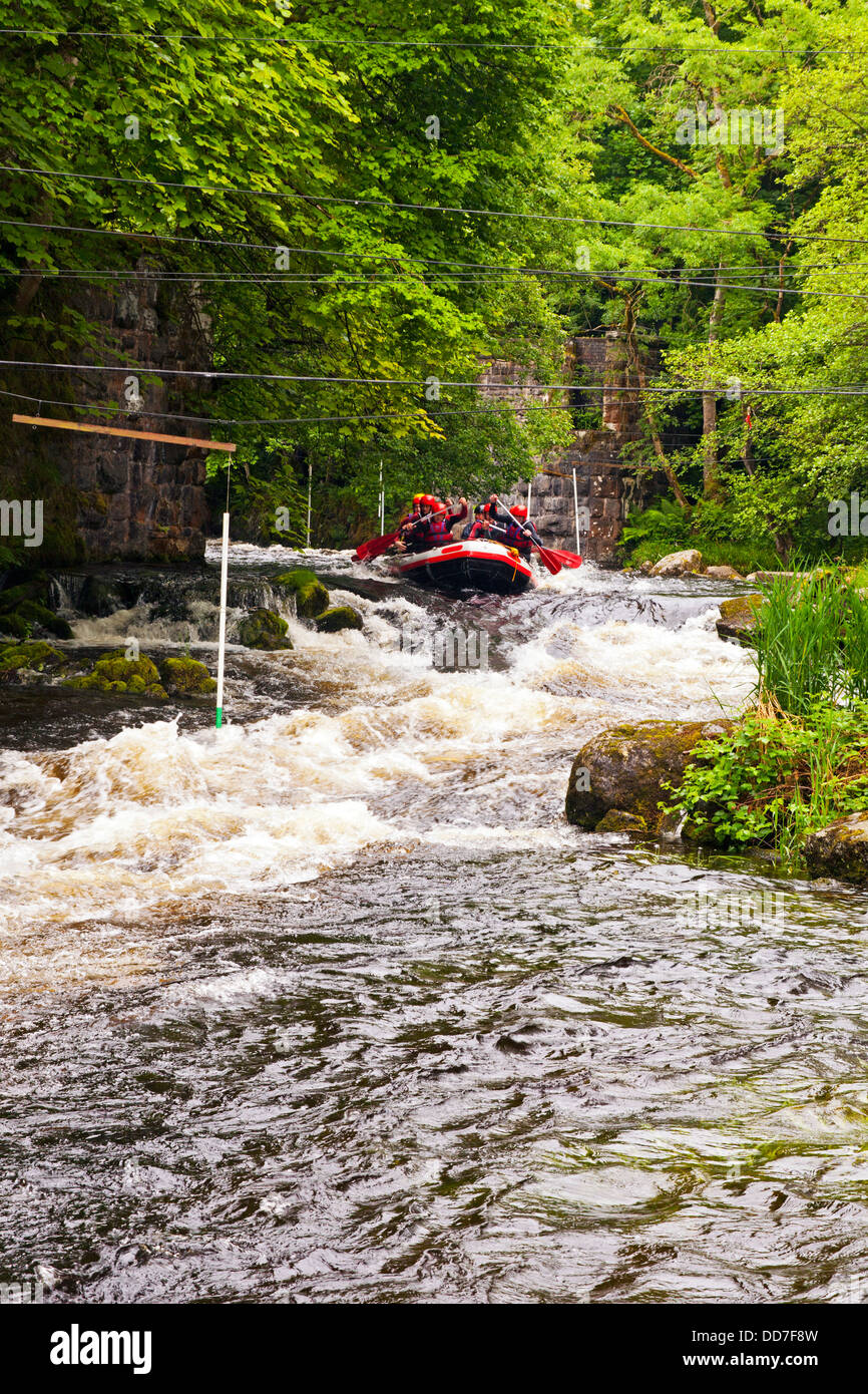 White water rafting at the national water sports centre hi-res stock ...