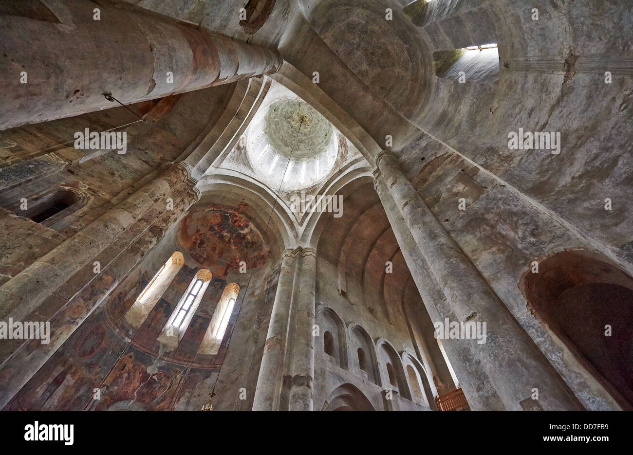 interior shot of Alaverdi, Cathedral of Saint George (11thc.), Kakheti ...