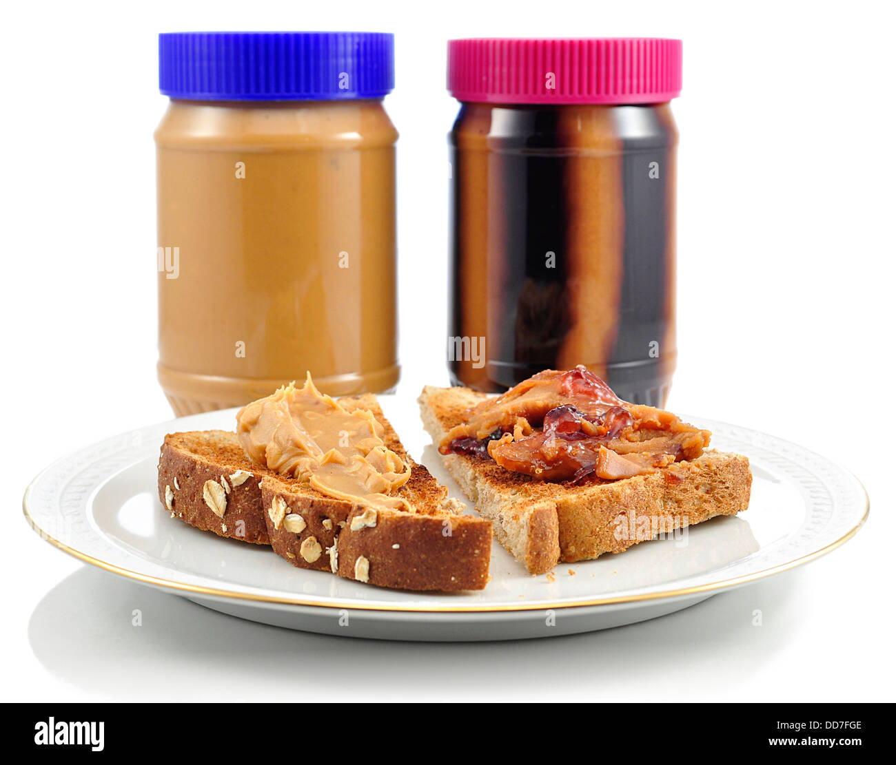 Toast peanut butter jam hi-res stock photography and images - Alamy