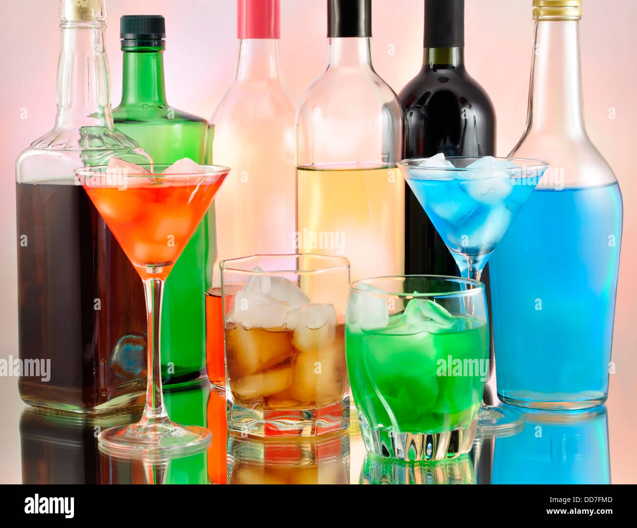 variety of alcoholic drinks Stock Photo - Alamy