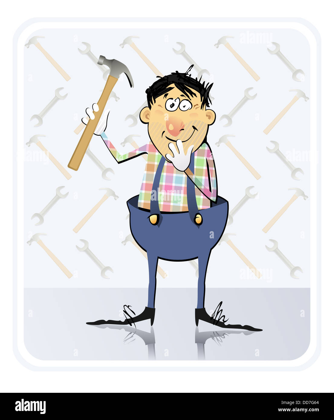 Manual worker cartoon illustration hi-res stock photography and images ...