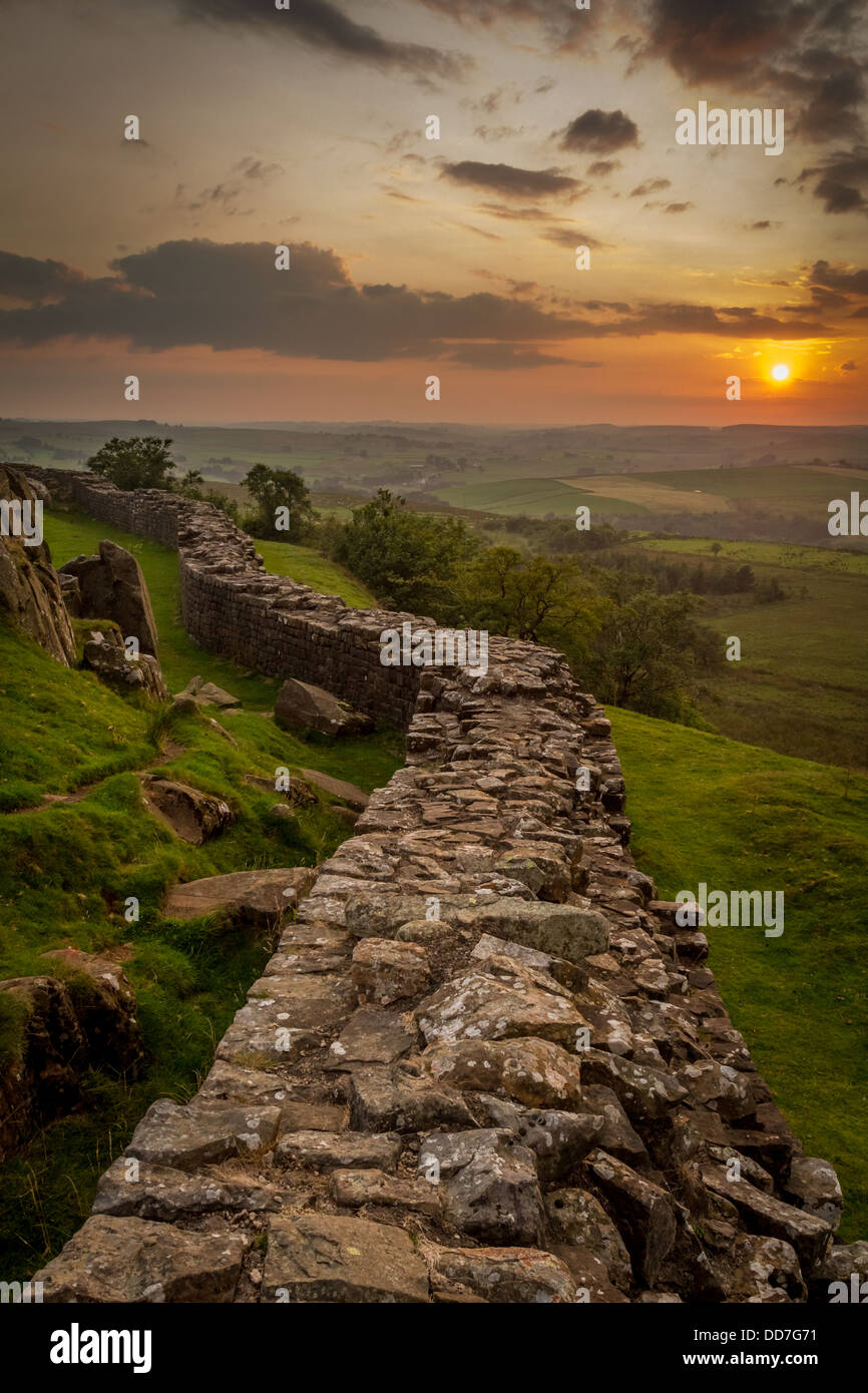 Northumberland hadrians wall walltown history hi-res stock photography ...