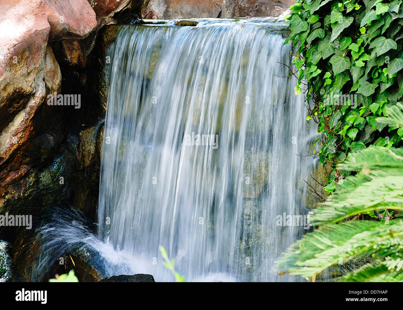waterfall in a park Stock Photo - Alamy
