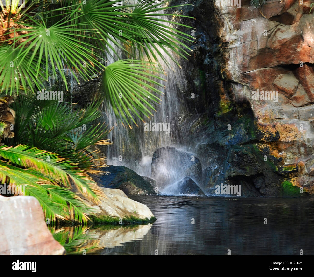 waterfall in a park Stock Photo - Alamy