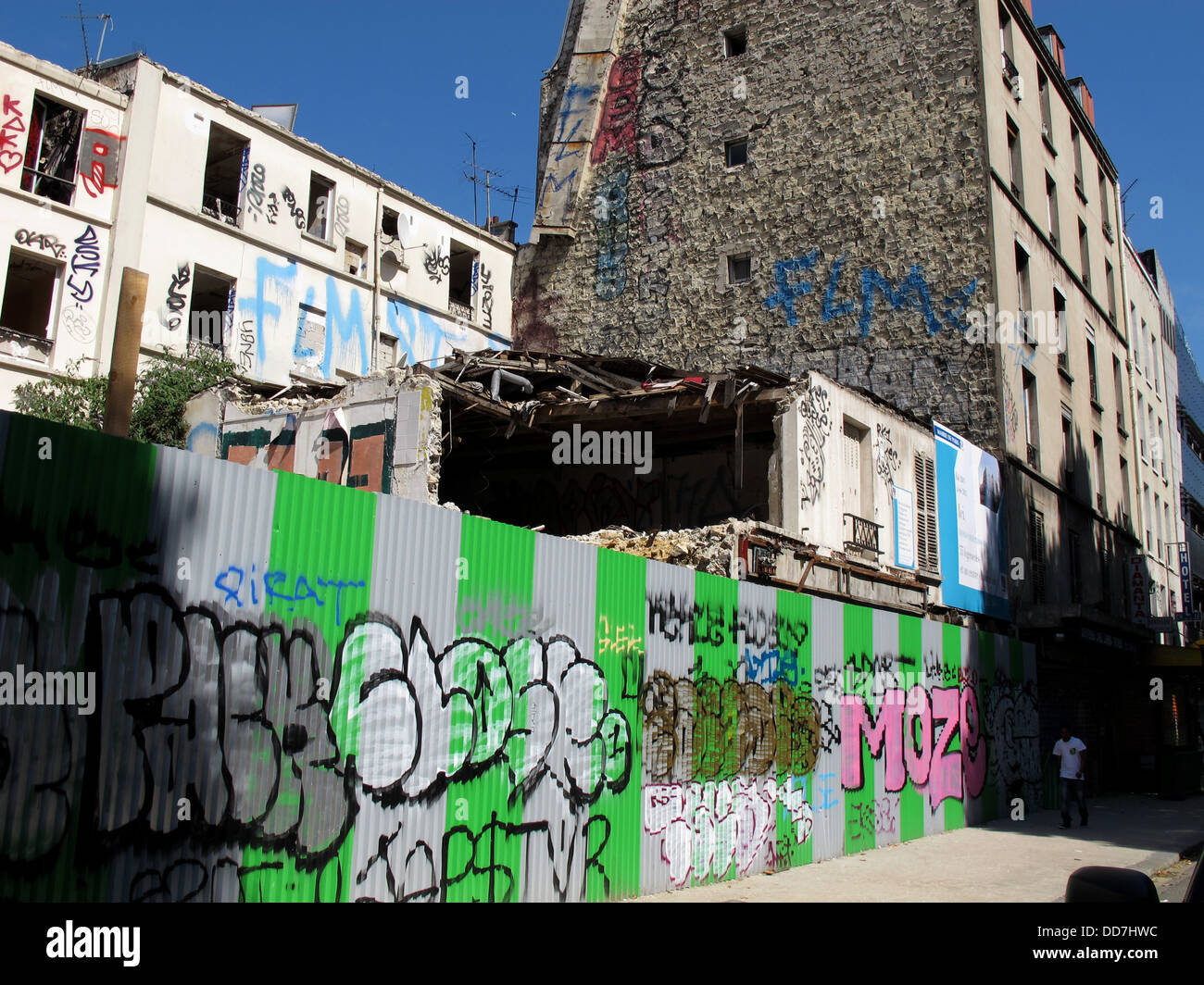 Building demolition,Porte de la Chapelle,Paris,France Stock Photo - Alamy