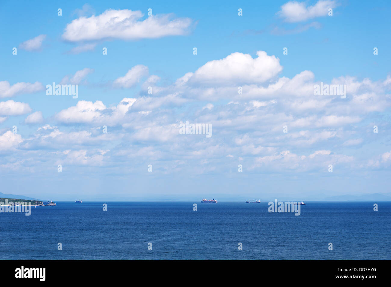 Sea view of the Gulf of Peter the Great. Japanese sea. Vladivostok ...