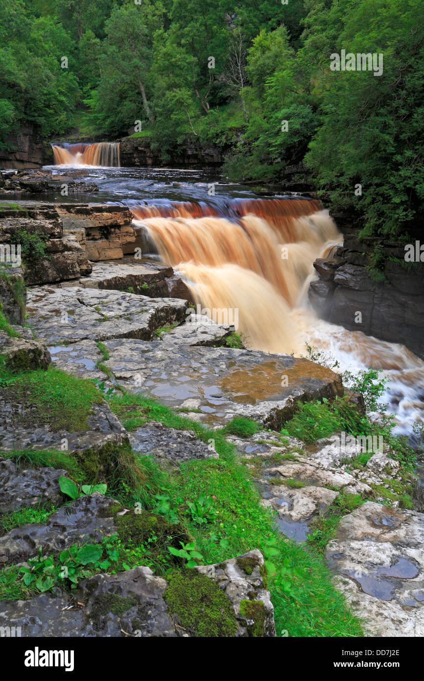 The River Swale at Kisdon Force near Keld, North Yorkshire, Yorkshire ...