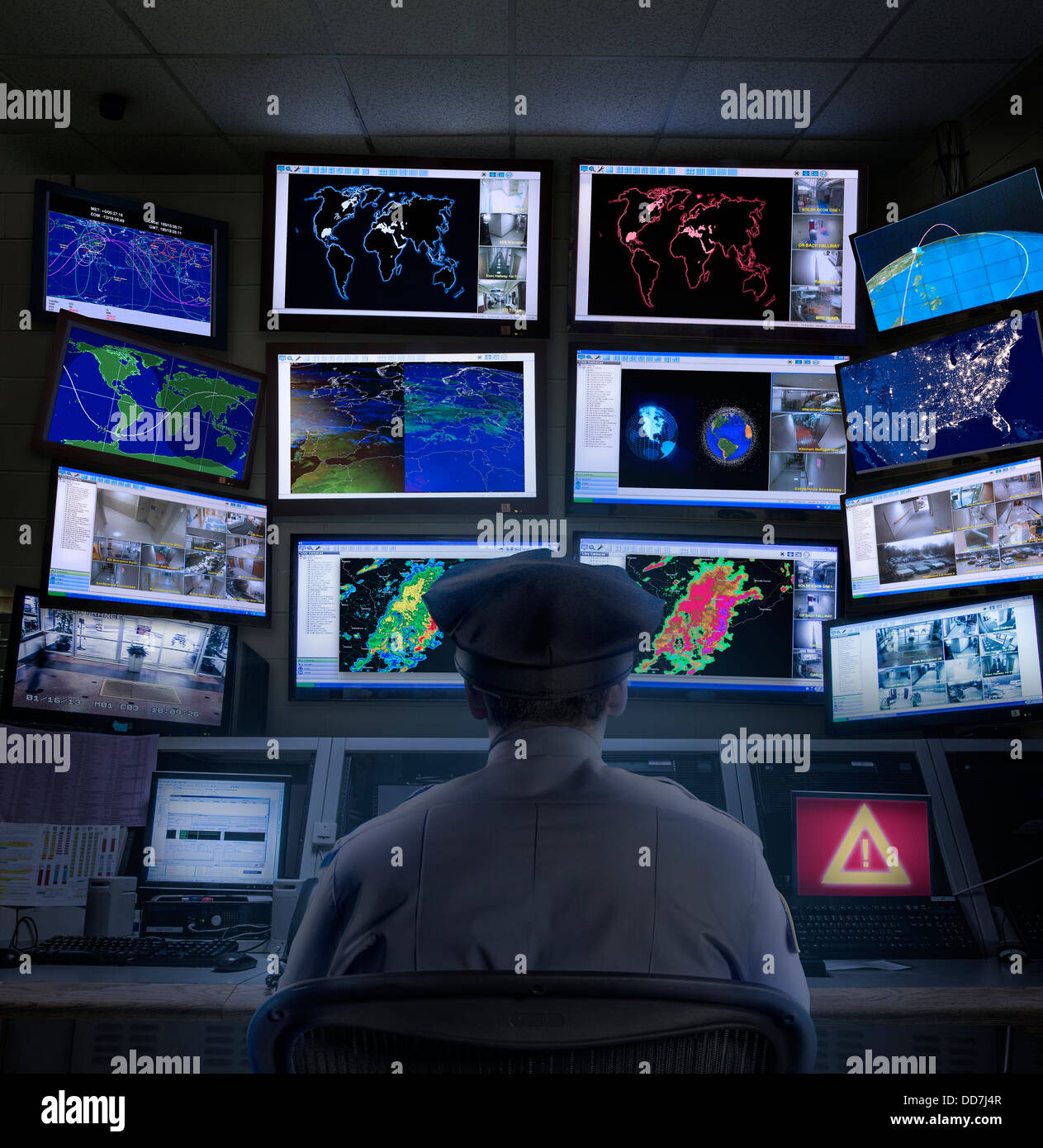 Police control room hi-res stock photography and images - Alamy