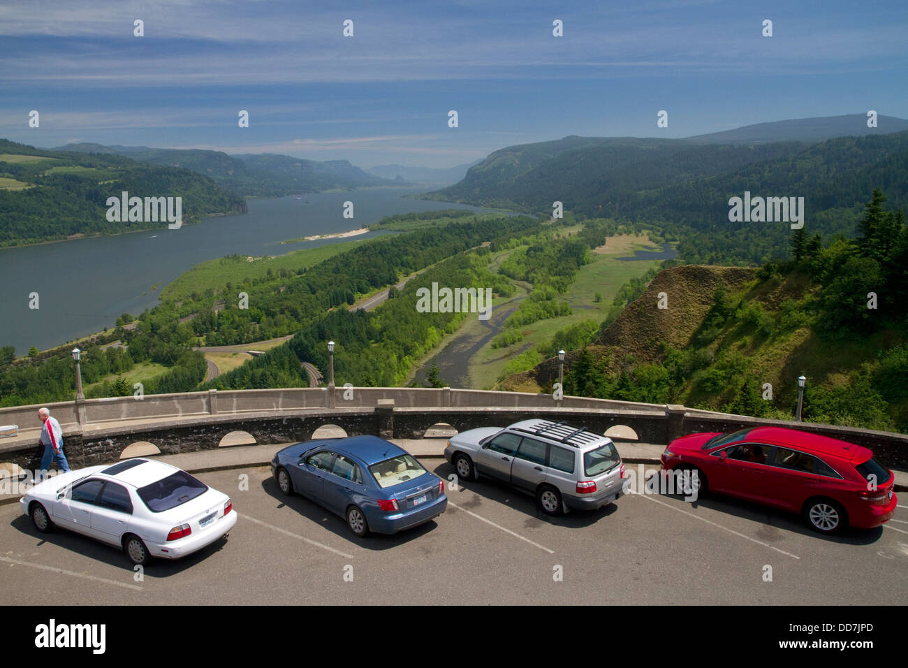 View of the Columbia River Gorge from a vista point east of Portland ...