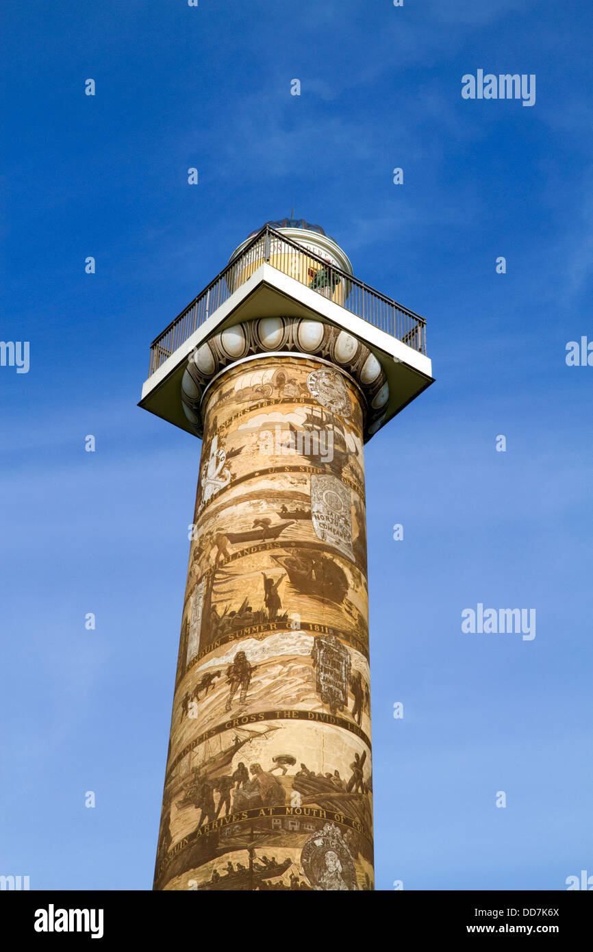 The Astoria Column is a tower overlooking the Columbia River on Coxcomb ...