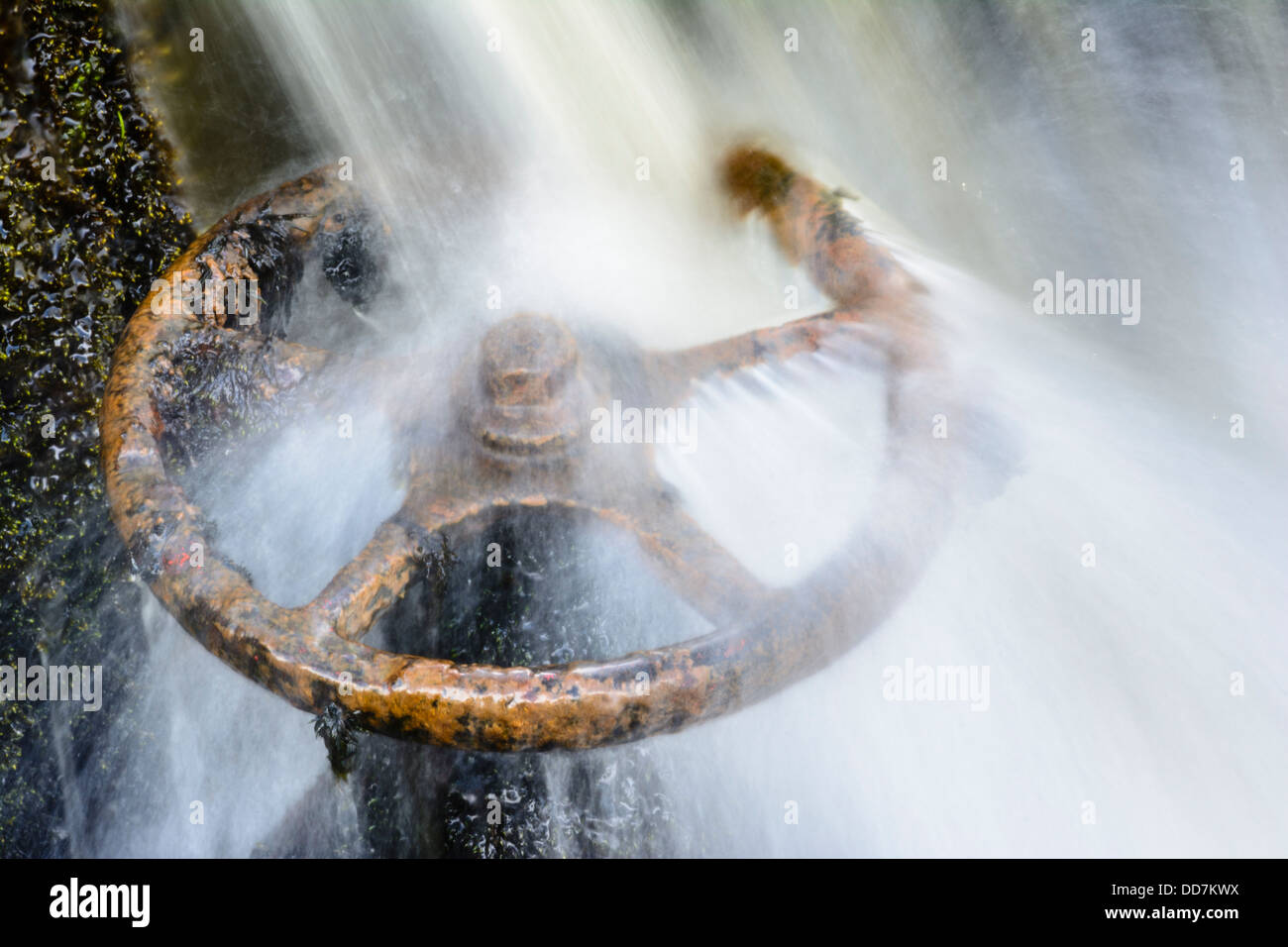 Cascade in old mill sluice at Quernmore Lancashire Stock Photo - Alamy