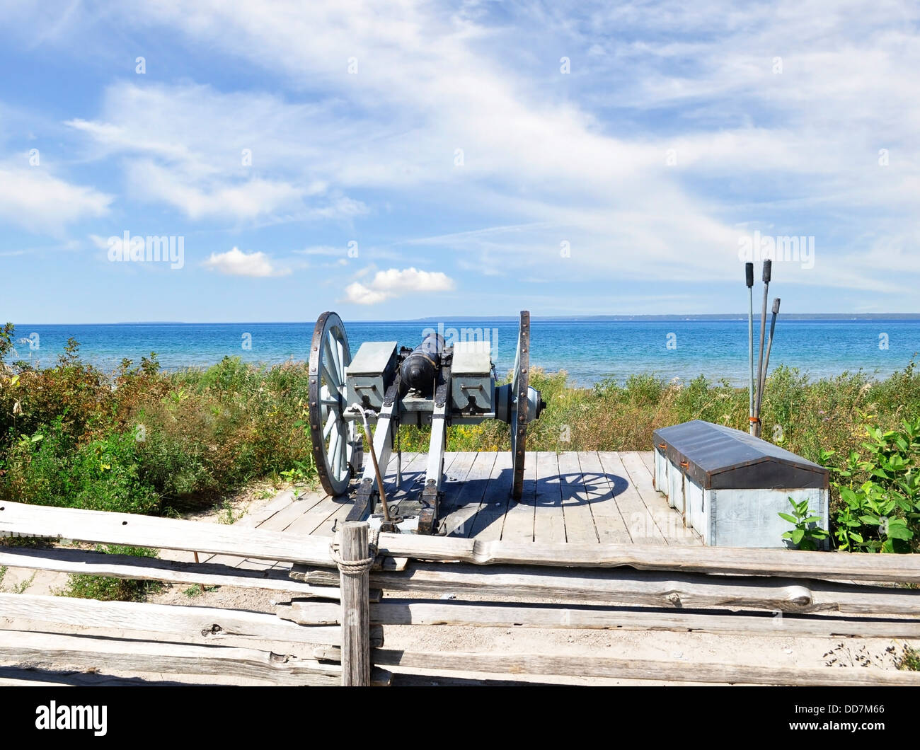 Colonial Fort Michilimackinac Stock Photo - Alamy