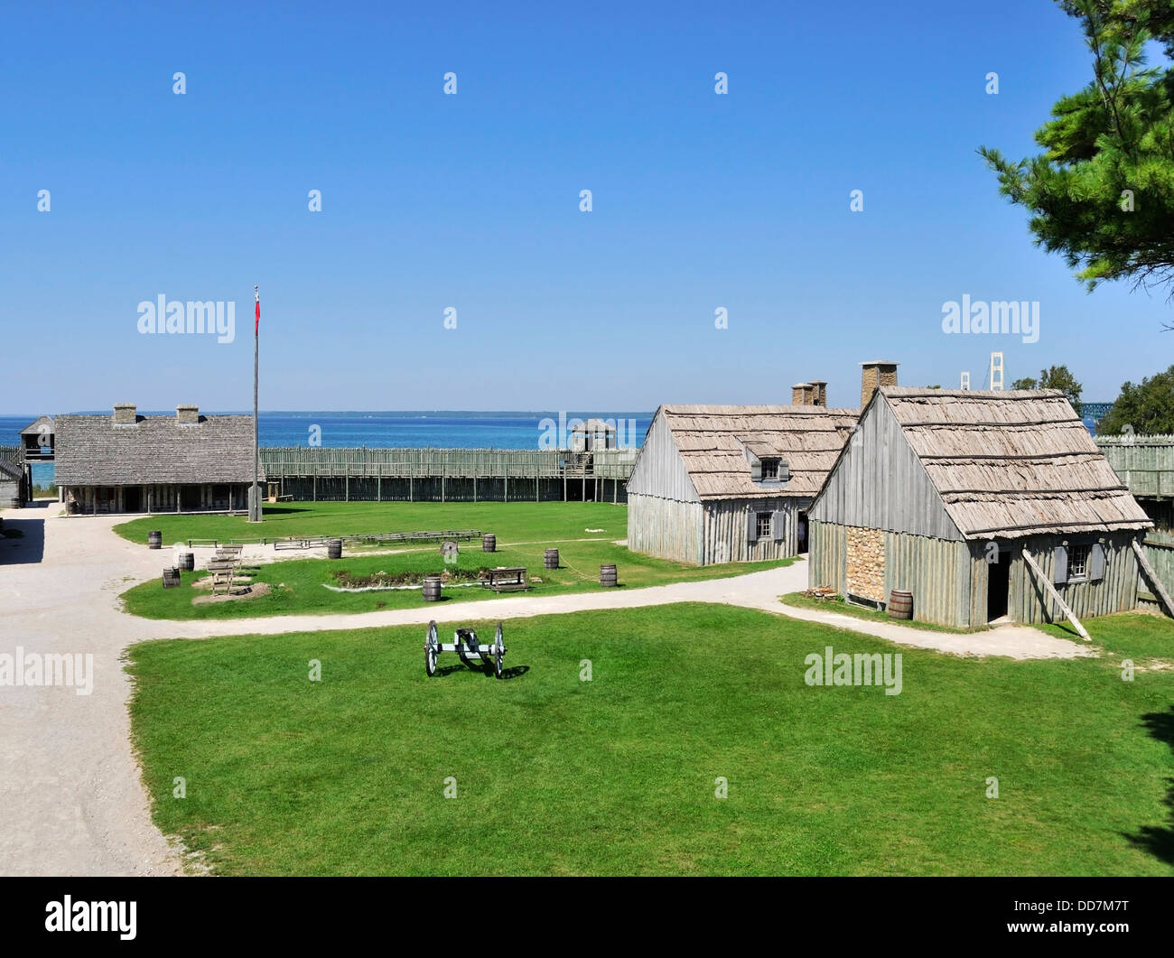 Colonial Fort Michilimackinac Stock Photo - Alamy