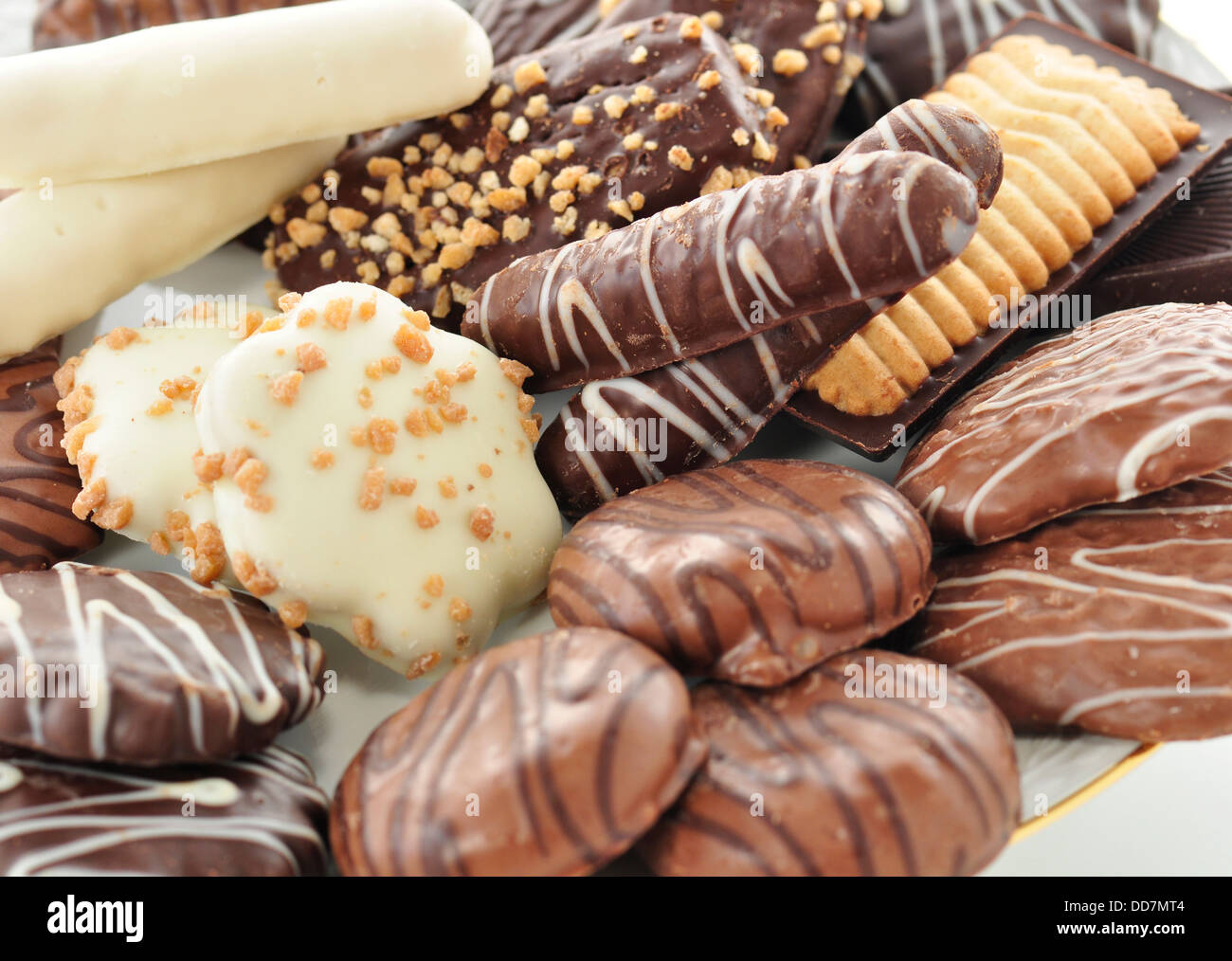various of chocolate cookies Stock Photo - Alamy
