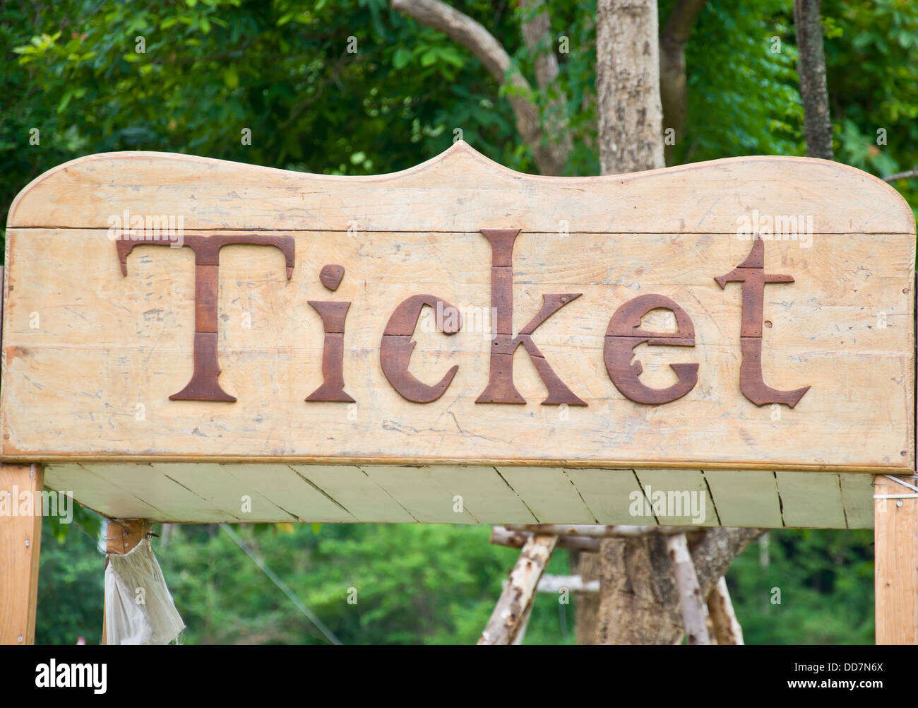 ticket word for information Stock Photo - Alamy