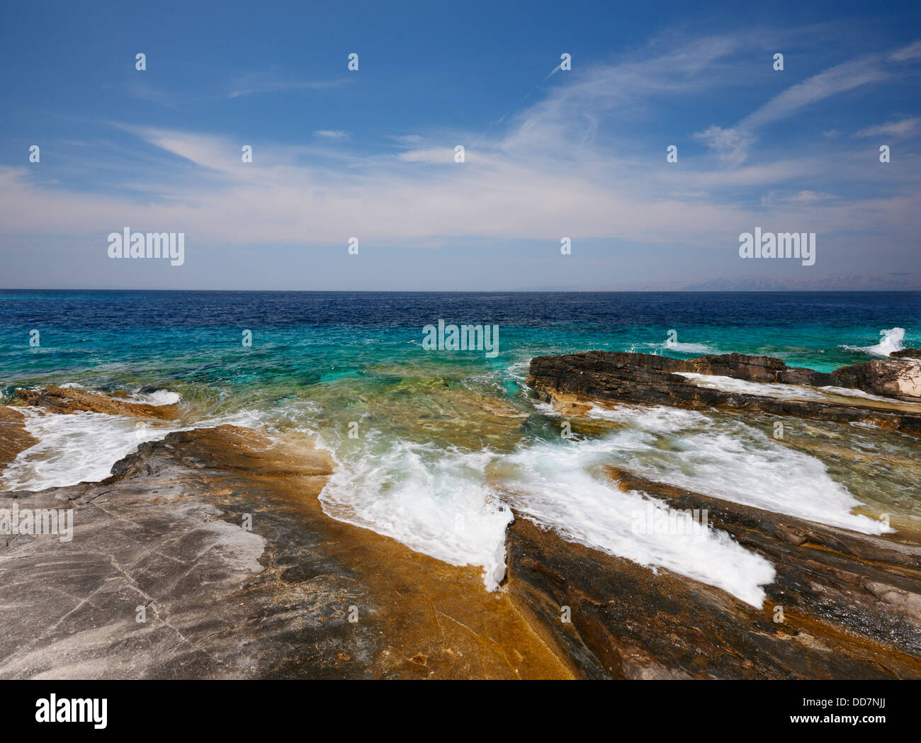 Croatia seascape on island Korcula Stock Photo - Alamy