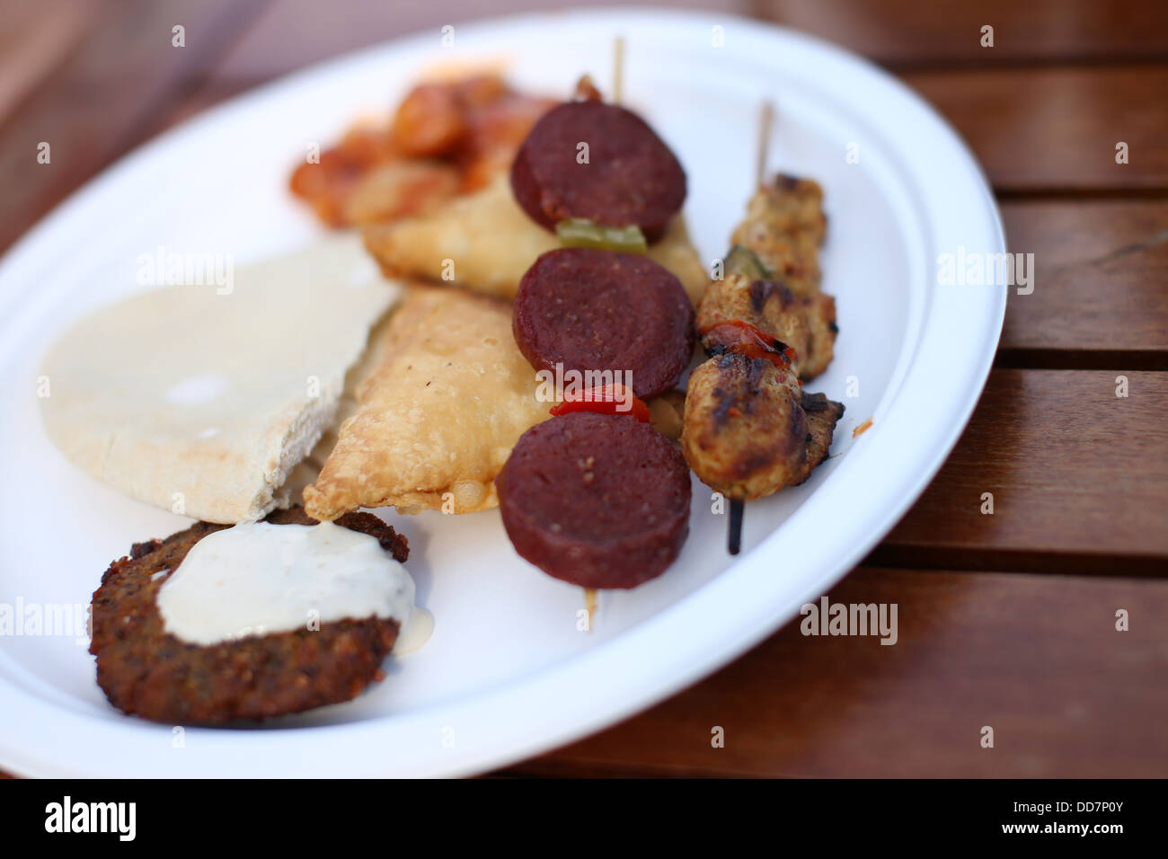 Plate of Turkish style food Stock Photo - Alamy
