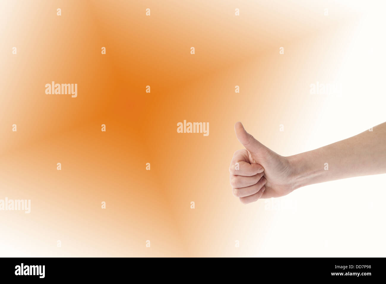 Thumbs up. Hand making an OK sign Stock Photo - Alamy