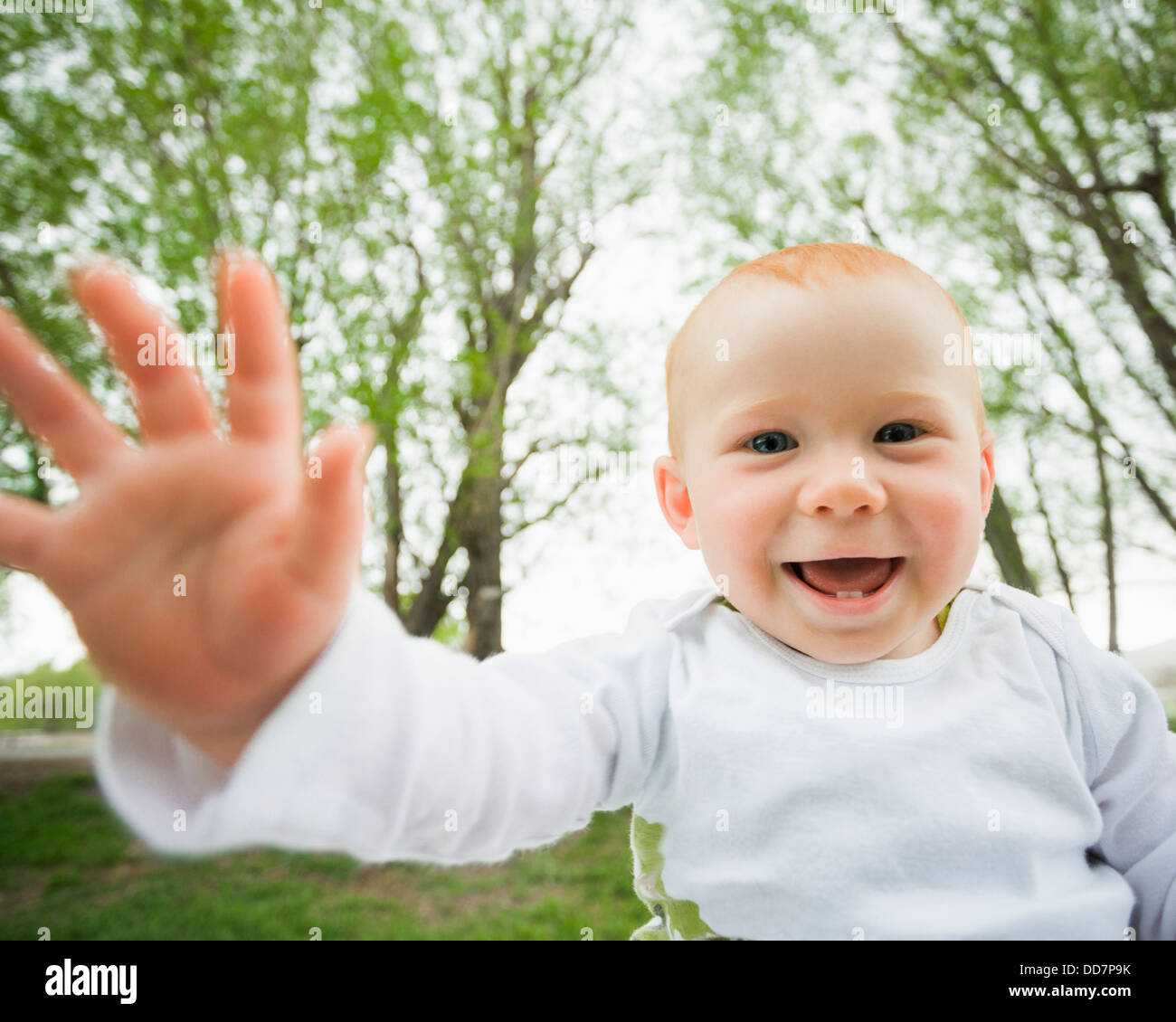 Close up baby waving arms hi-res stock photography and images - Alamy