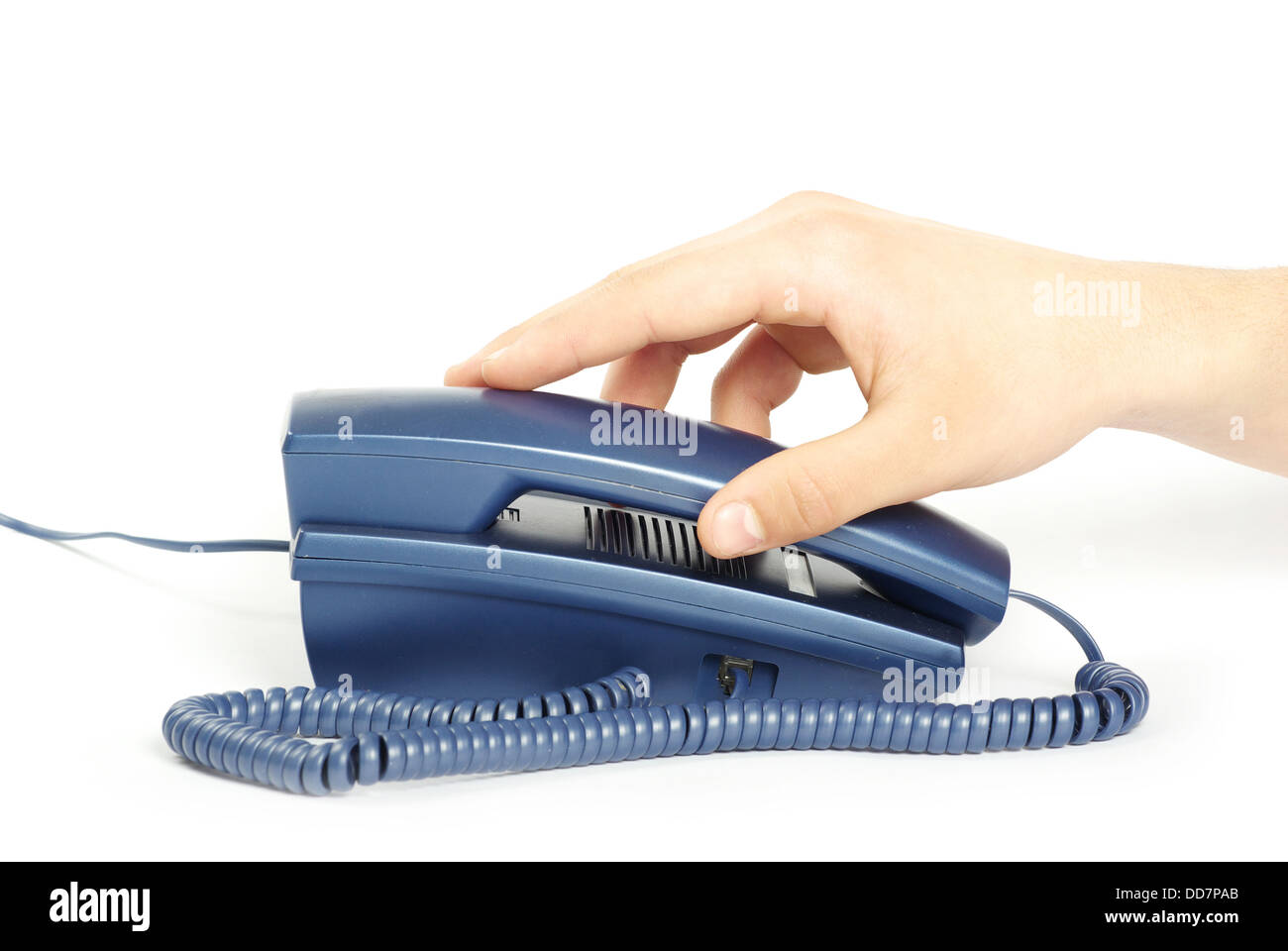 telephone receiver in hand Stock Photo - Alamy