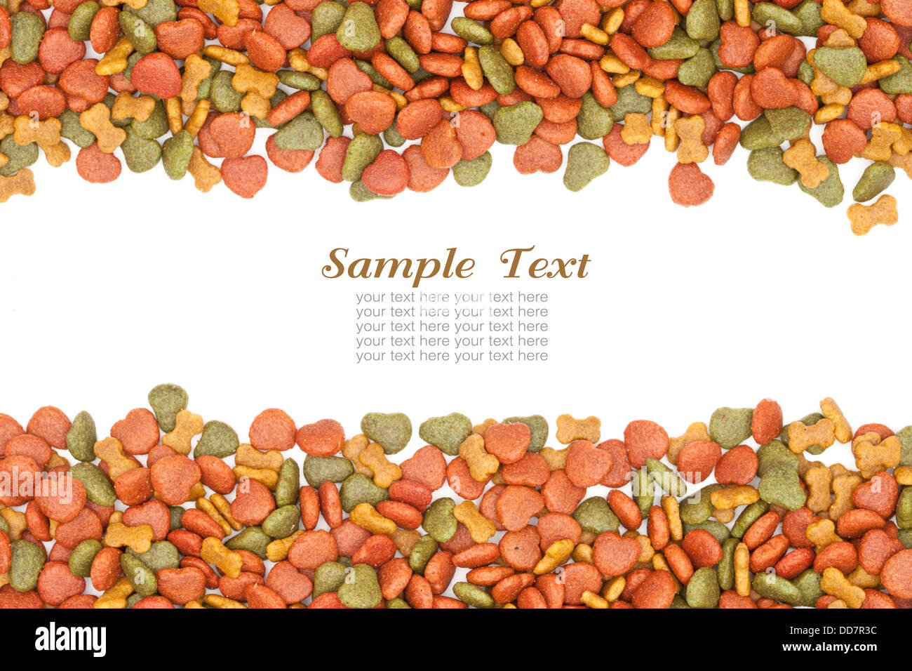 dog food background on white Stock Photo - Alamy
