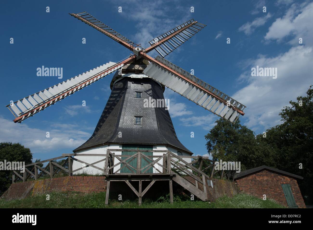 Thge landmark of Worpswedes, a windmill, is pictured in Worpswede ...