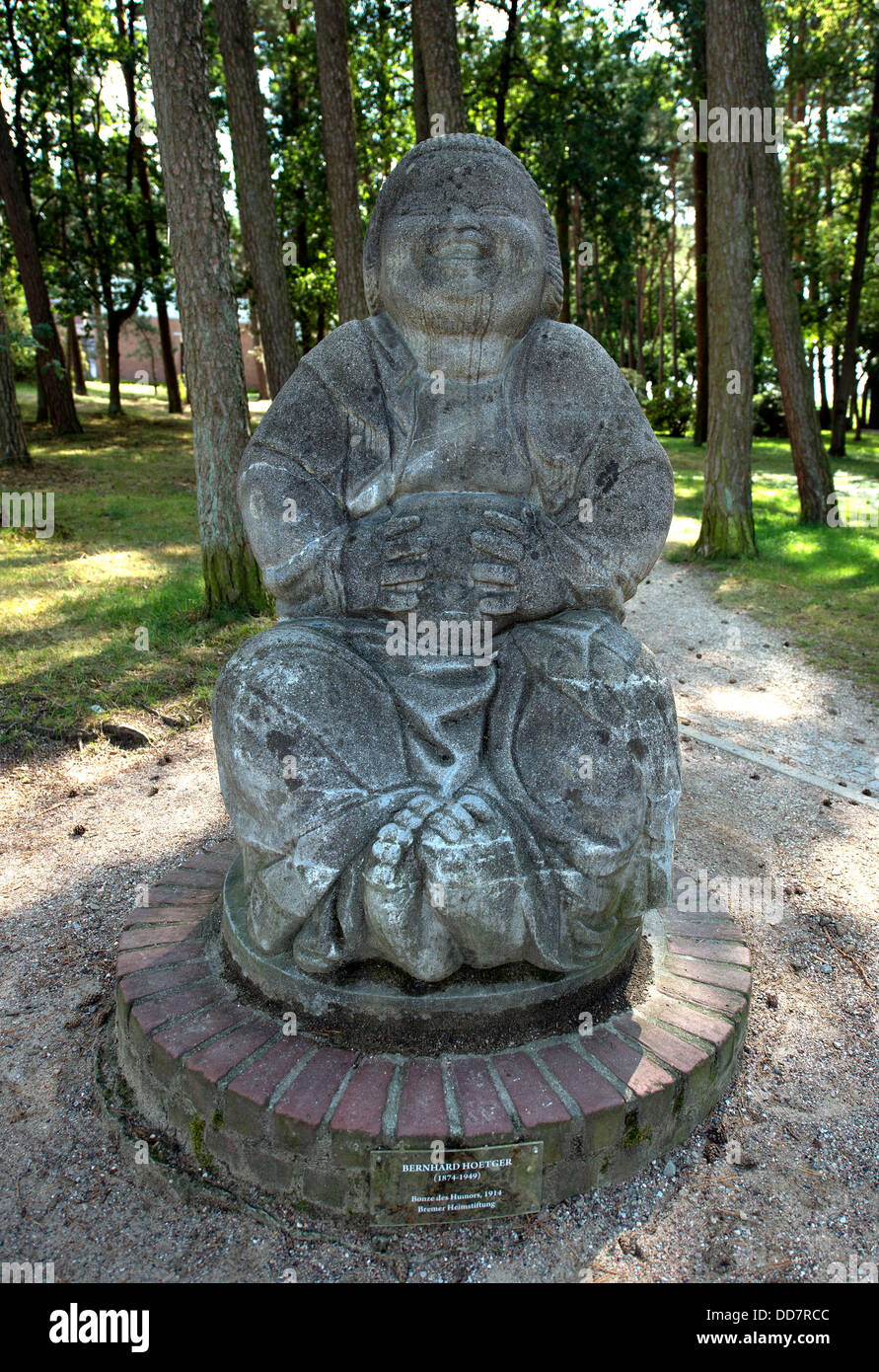 The statue of a smiling Buddha 'Bronze of Humor' is pictured in ...