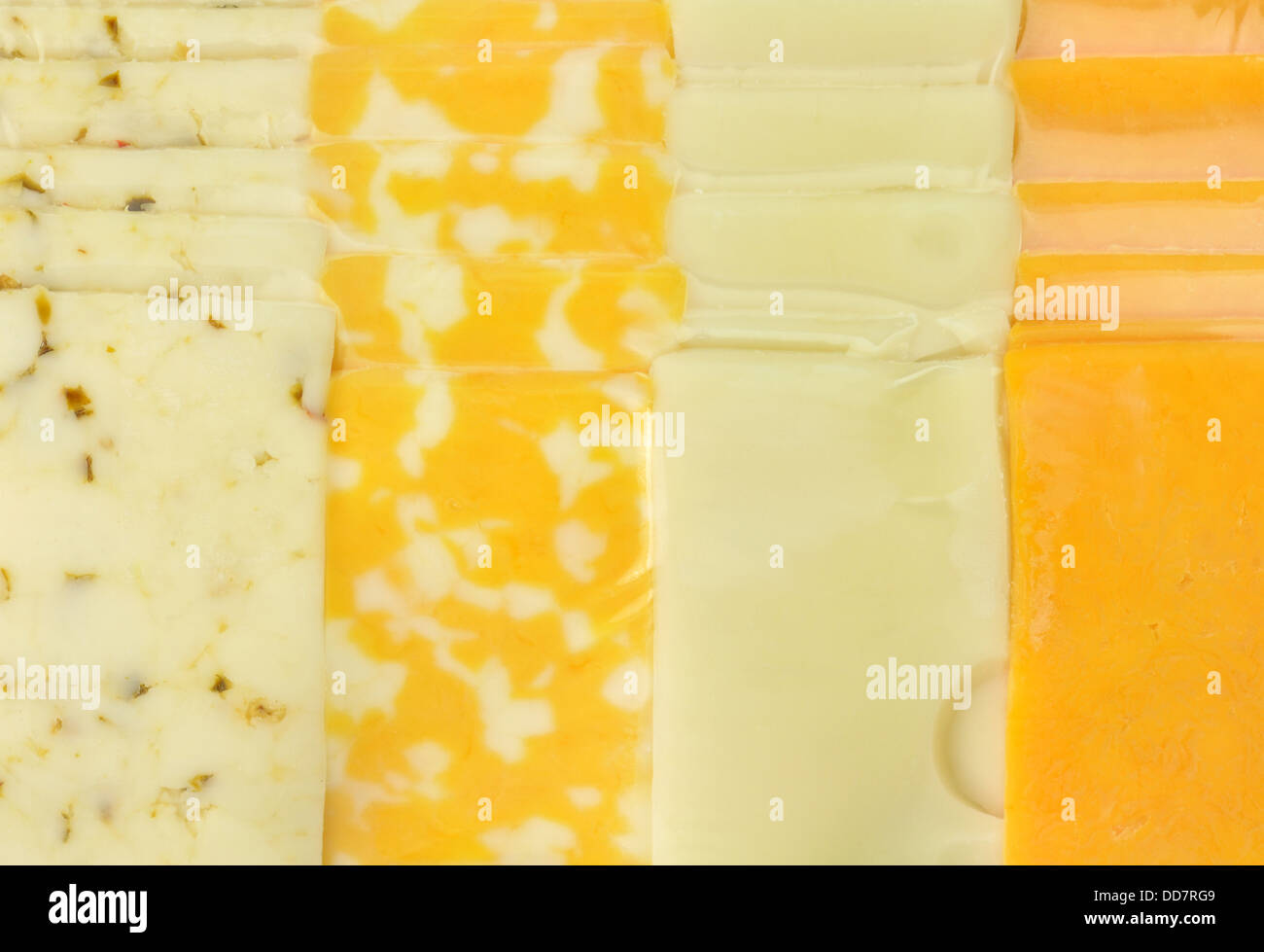 cheese tray slices in a vacuum package Stock Photo - Alamy
