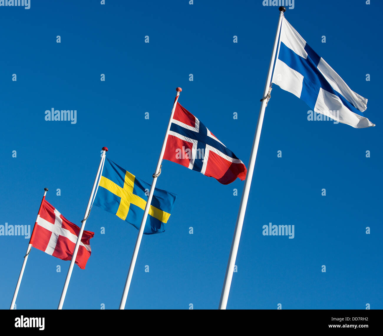 Scandinavian flags hi-res stock photography and images - Alamy