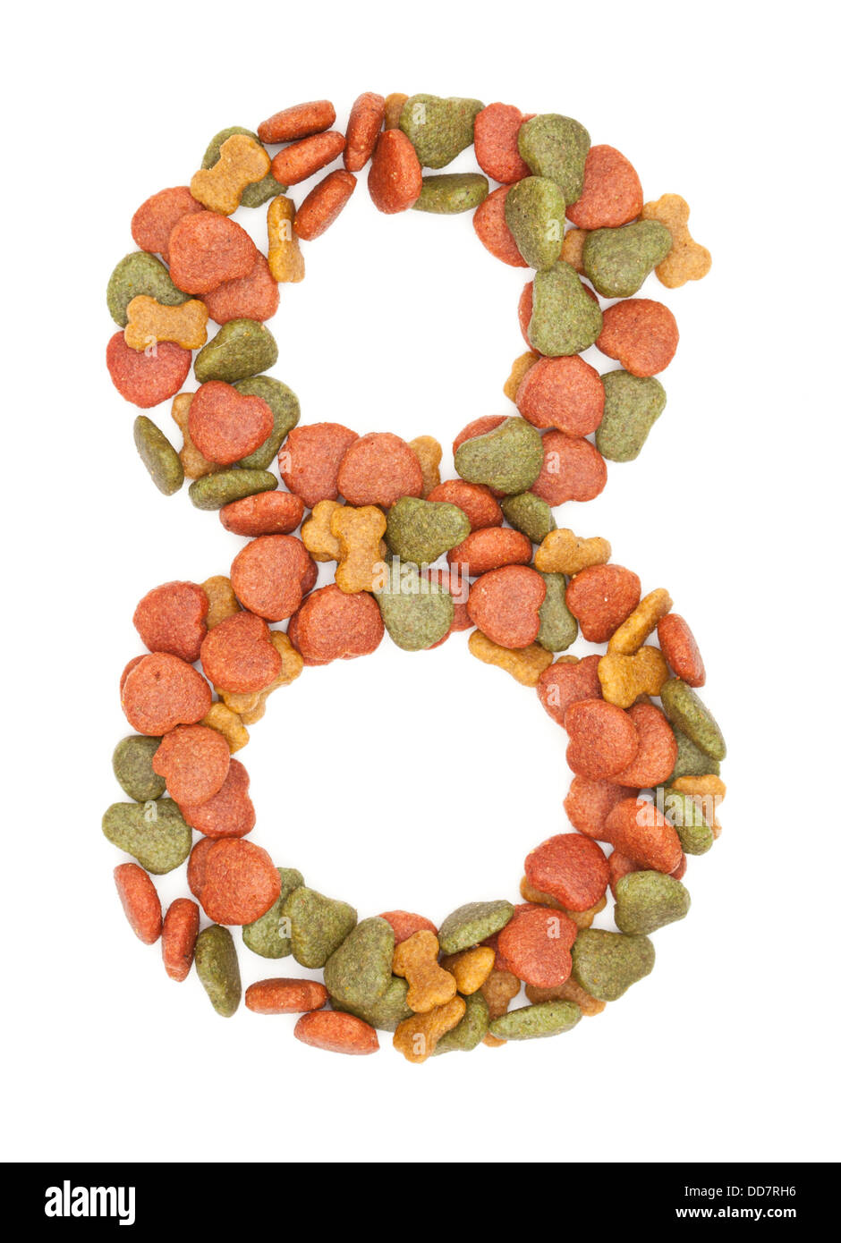 8 dog food number on white background Stock Photo - Alamy