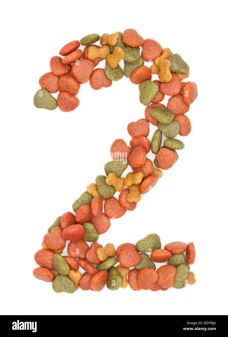 2 dog food number on white background Stock Photo - Alamy