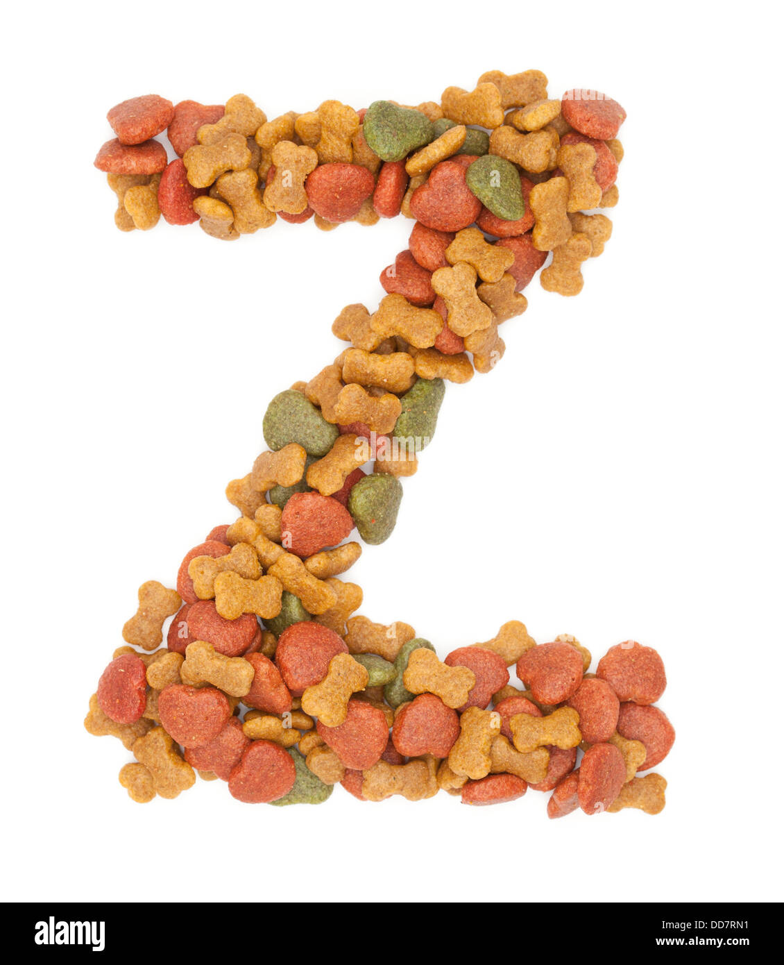 Z dog food alphabet on white background Stock Photo - Alamy