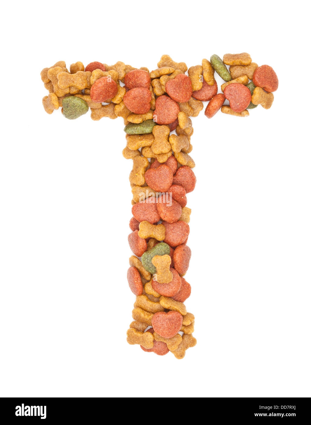 T dog food alphabet on white background Stock Photo - Alamy