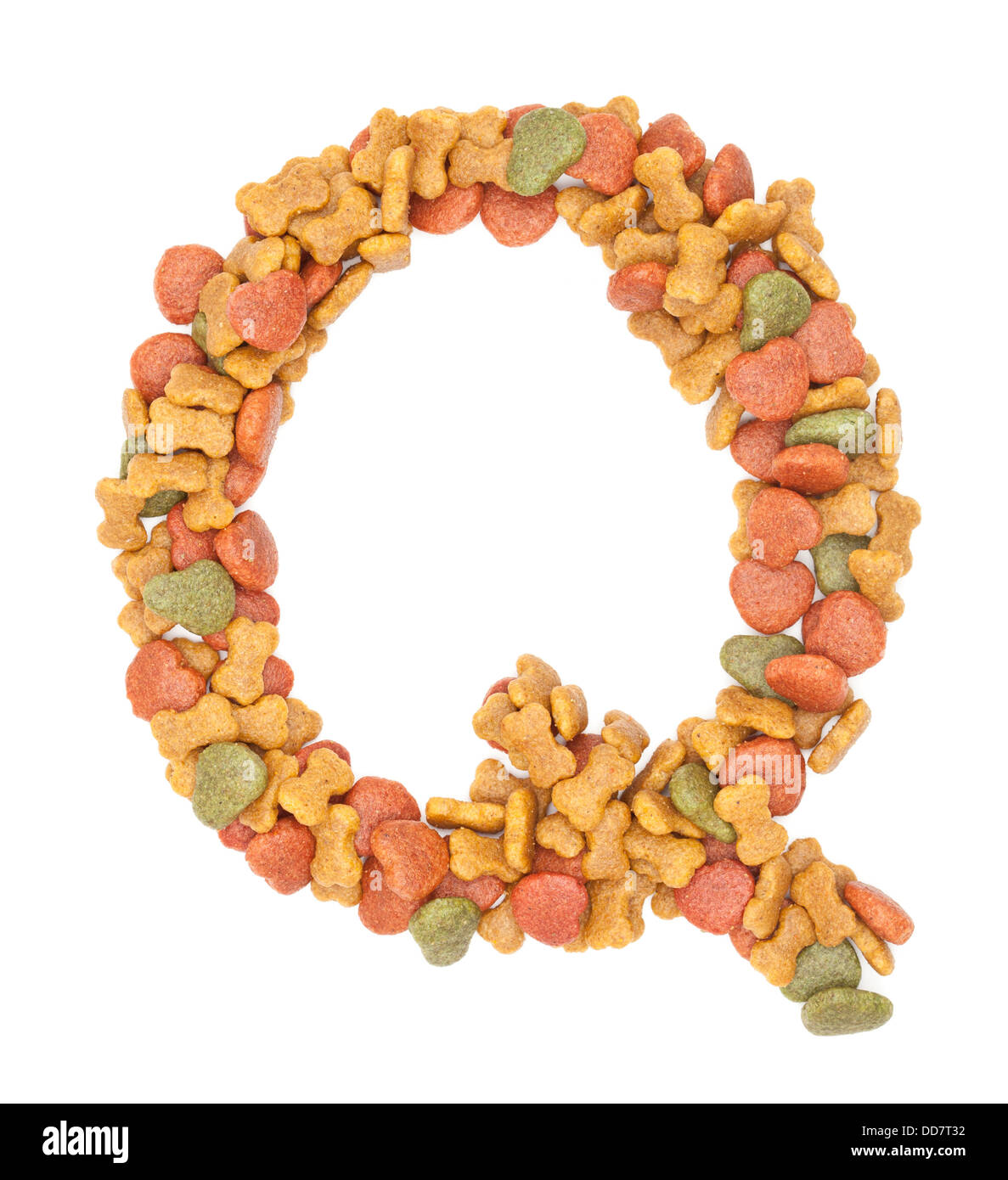 q dog food alphabet on white background Stock Photo - Alamy