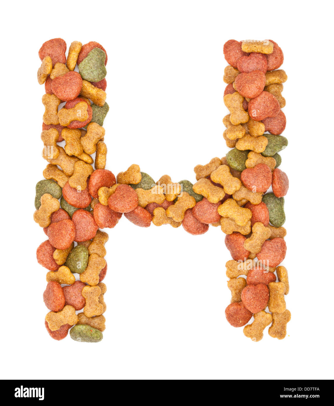 H dog food alphabet on white backgroaund Stock Photo - Alamy